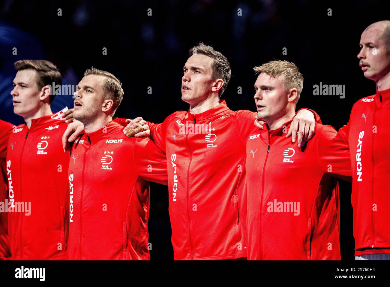 Herning, Denmark. 18th Jan, 2025. The players of the national team of ...