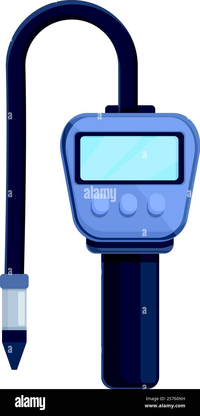 Gas detector sensor icon cartoon vector. Digital monitor. Check ...