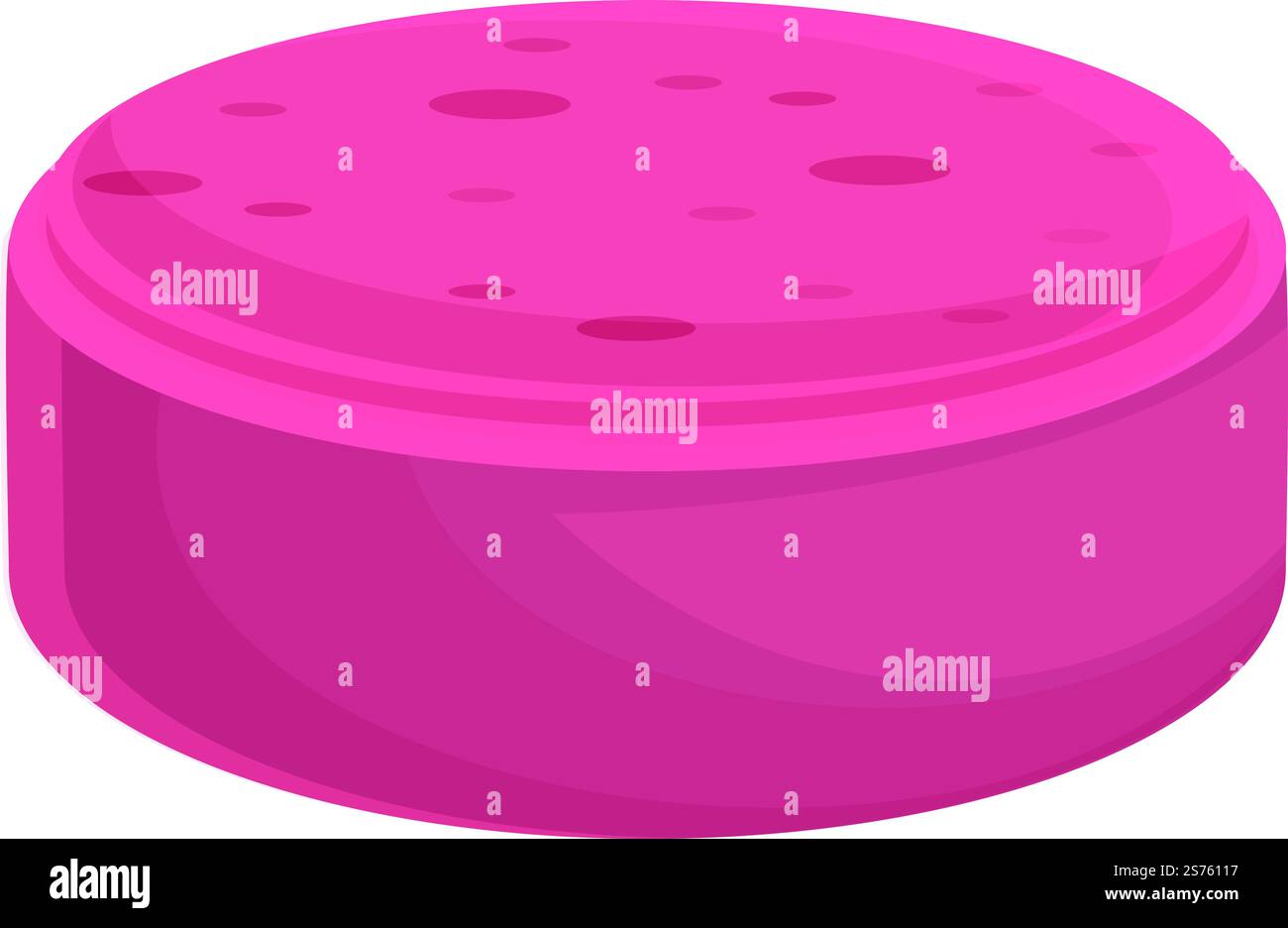 Round sponge icon cartoon vector. Detergent product. Plastic label ...