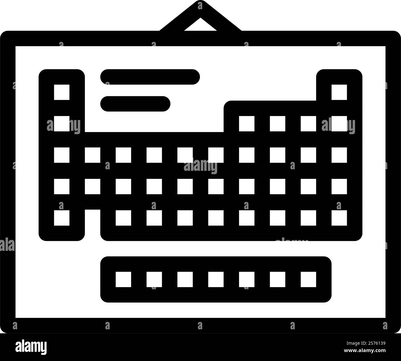 periodic table line icon vector. periodic table sign. isolated contour ...