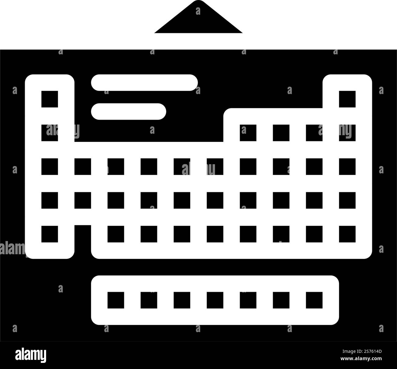 periodic table glyph icon vector. periodic table sign. isolated symbol ...