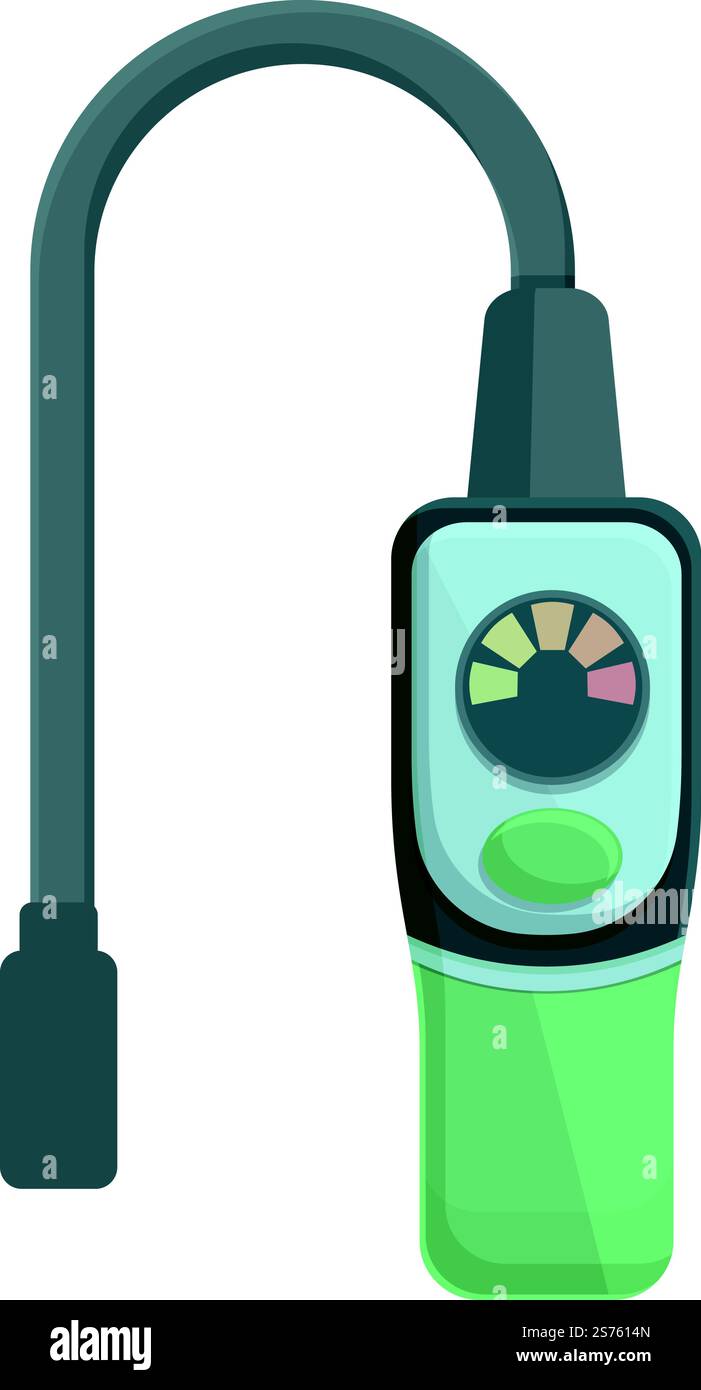 Digital device icon cartoon vector. Gas detector. Check instrument ...