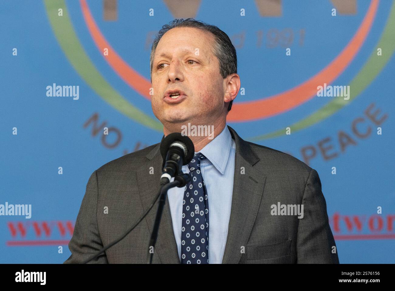 New York, USA. 18th Jan, 2025. City Comptroller Brad Lander speaks ...