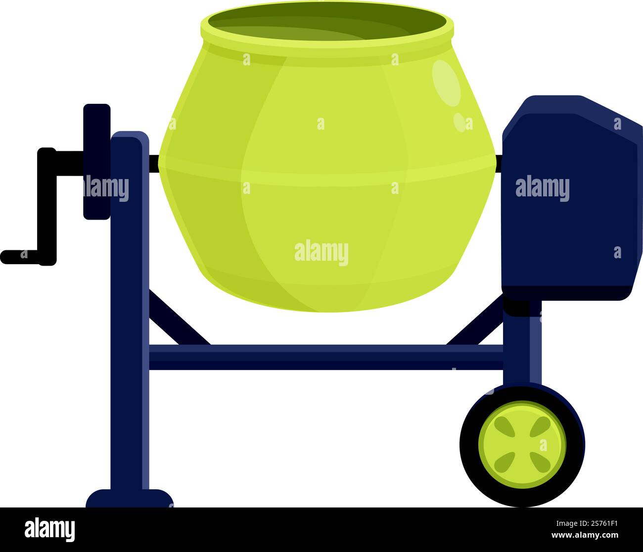 Mix cement icon cartoon vector. Concrete mixer. Tool work. Mix cement ...