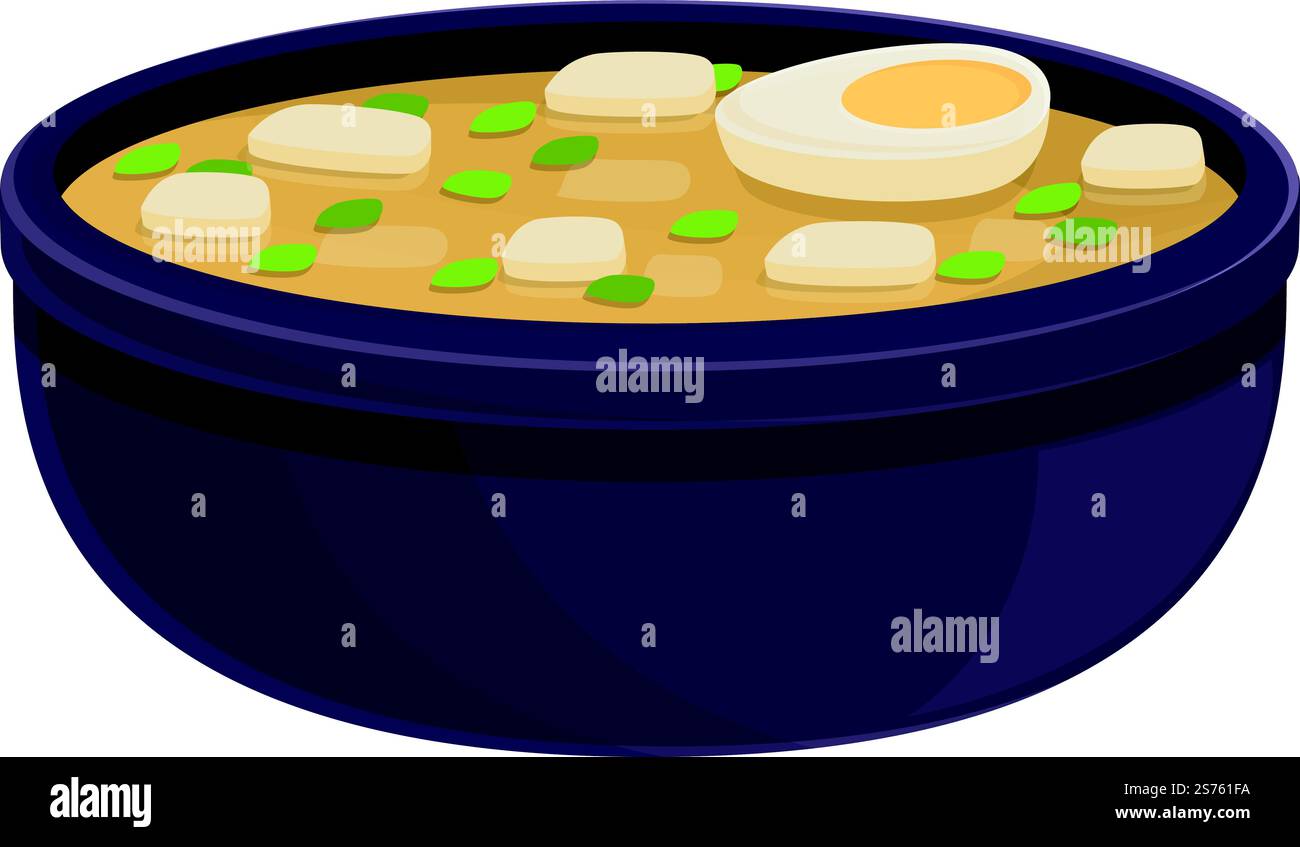 Korean soup icon cartoon vector. Dish food. Cuisine noodle. Korean soup ...