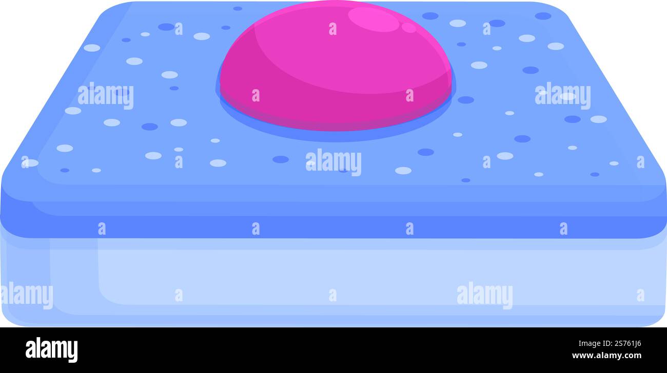 Gel ball sponge icon cartoon vector. Detergent bottle. Home soap. Gel ...