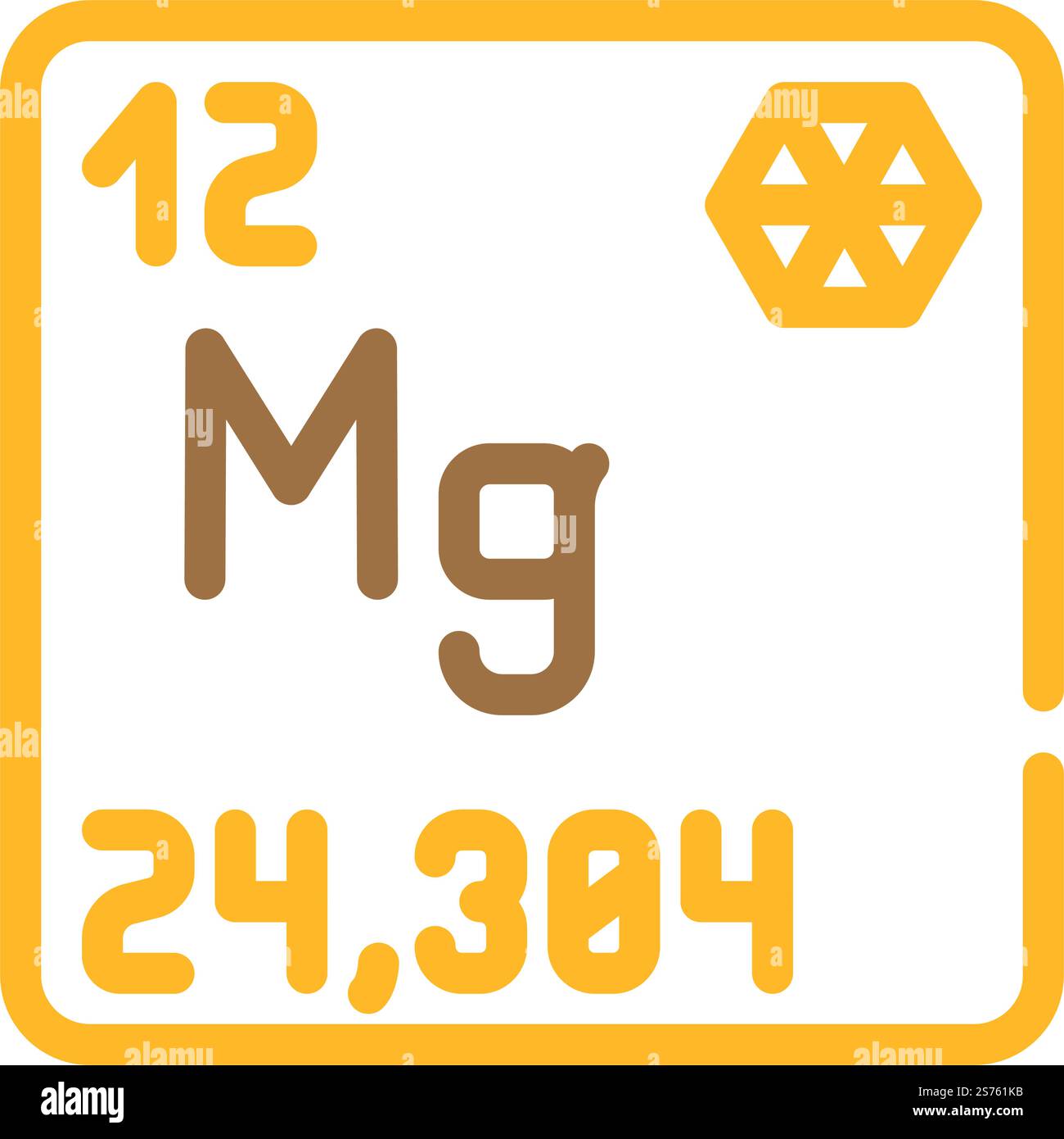 magnesium chemical element color icon vector. magnesium chemical ...