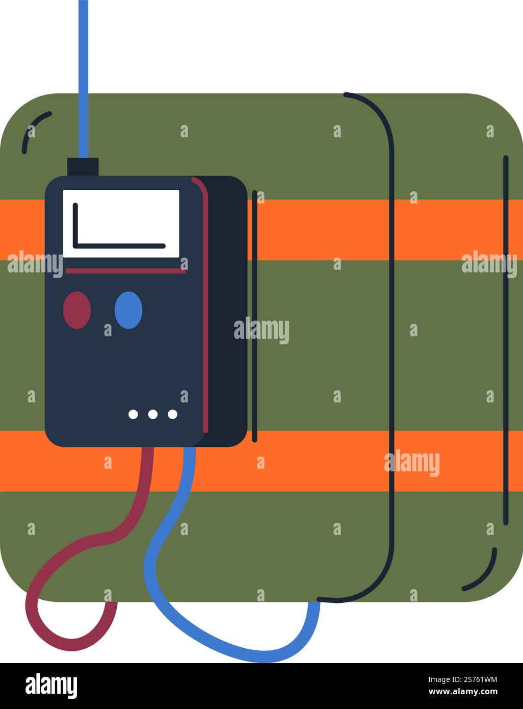 Detonation system on bomb and explosive weapons. Isolated icon of ...