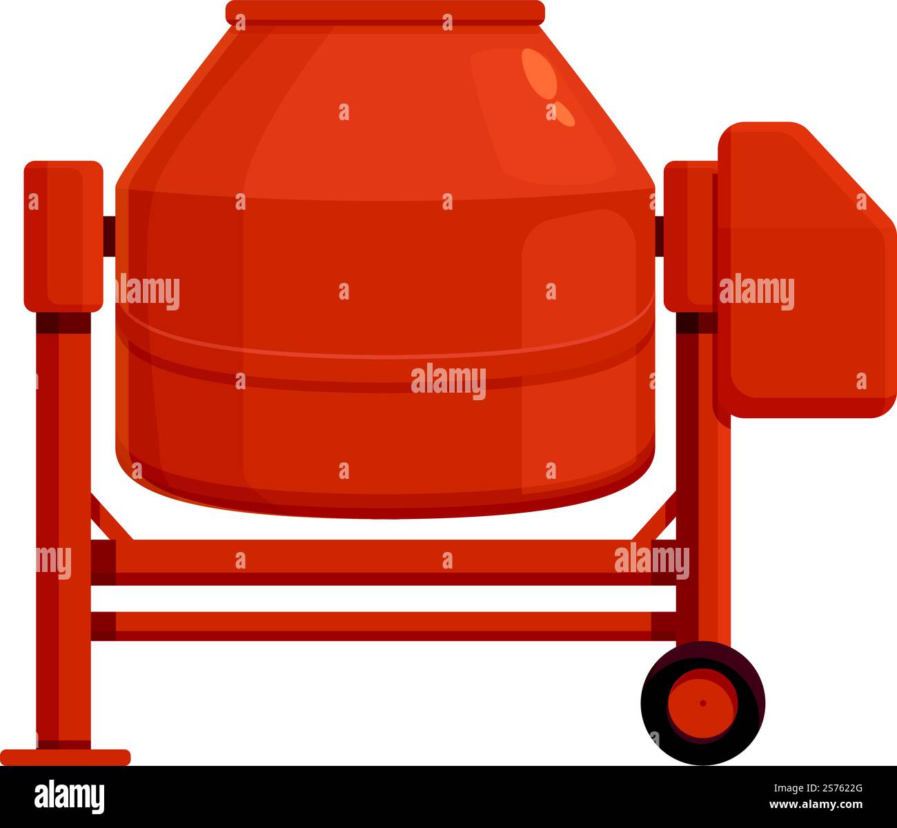 Interior cement mixer icon cartoon vector. Concrete machine. Industrial ...