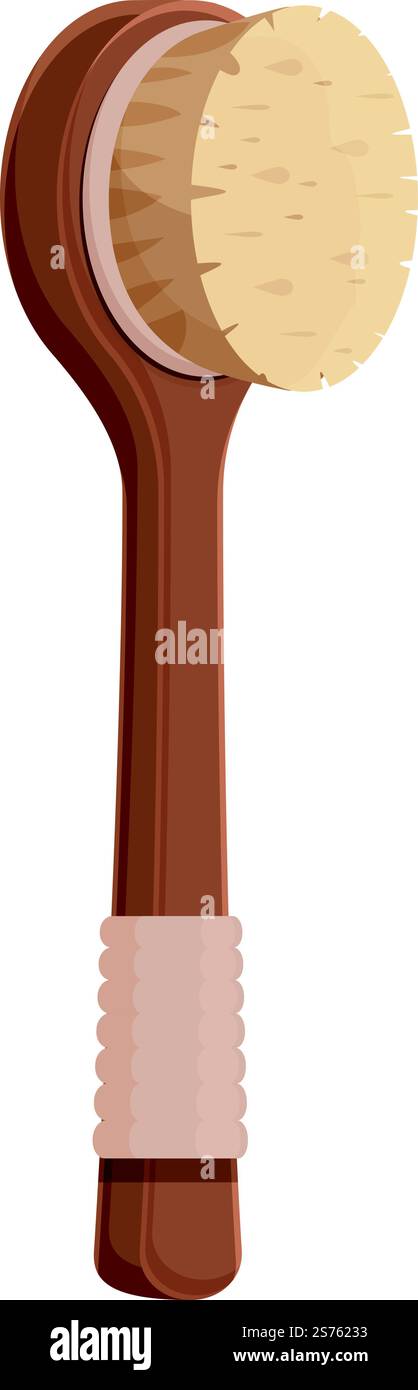 Bath brush icon cartoon vector. Body massage. Dry tool. Bath brush icon cartoon vector. Body ...