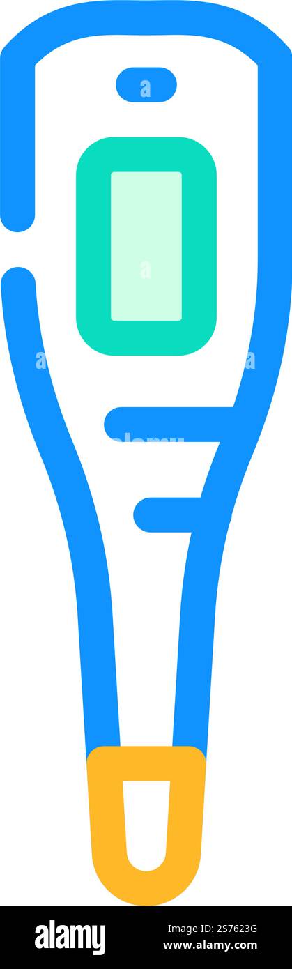 oral thermometer first aid color icon vector. oral thermometer first ...