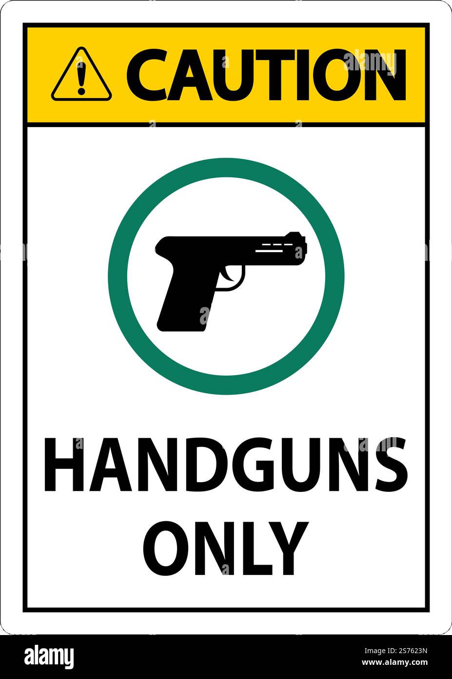 Caution Firearms Allowed Sign Handguns Only Stock Vector Image & Art ...