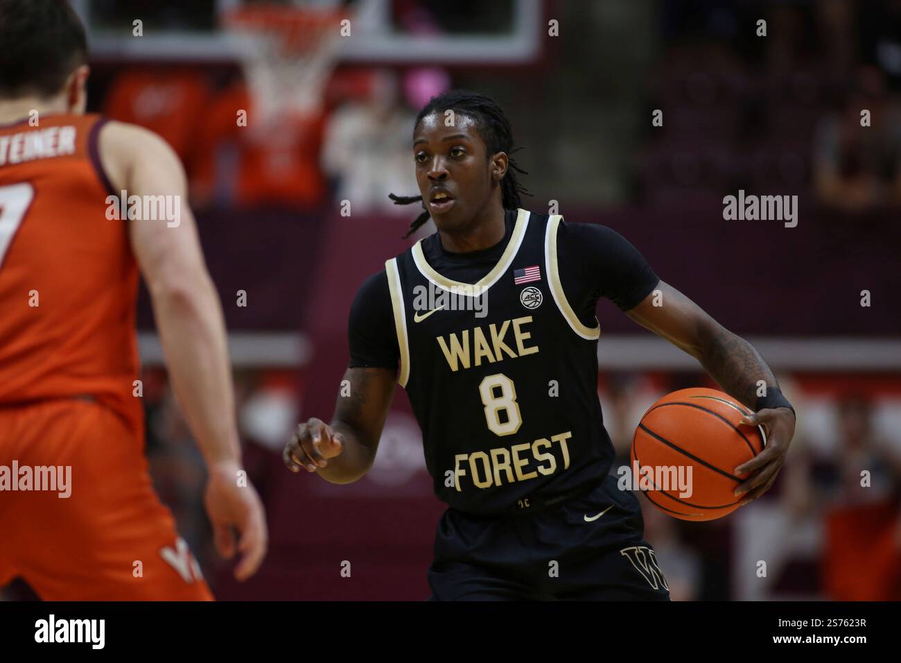 January 18, 2025: Wake Forest Demon Deacons guard Ty-Laur Johnson (8 ...
