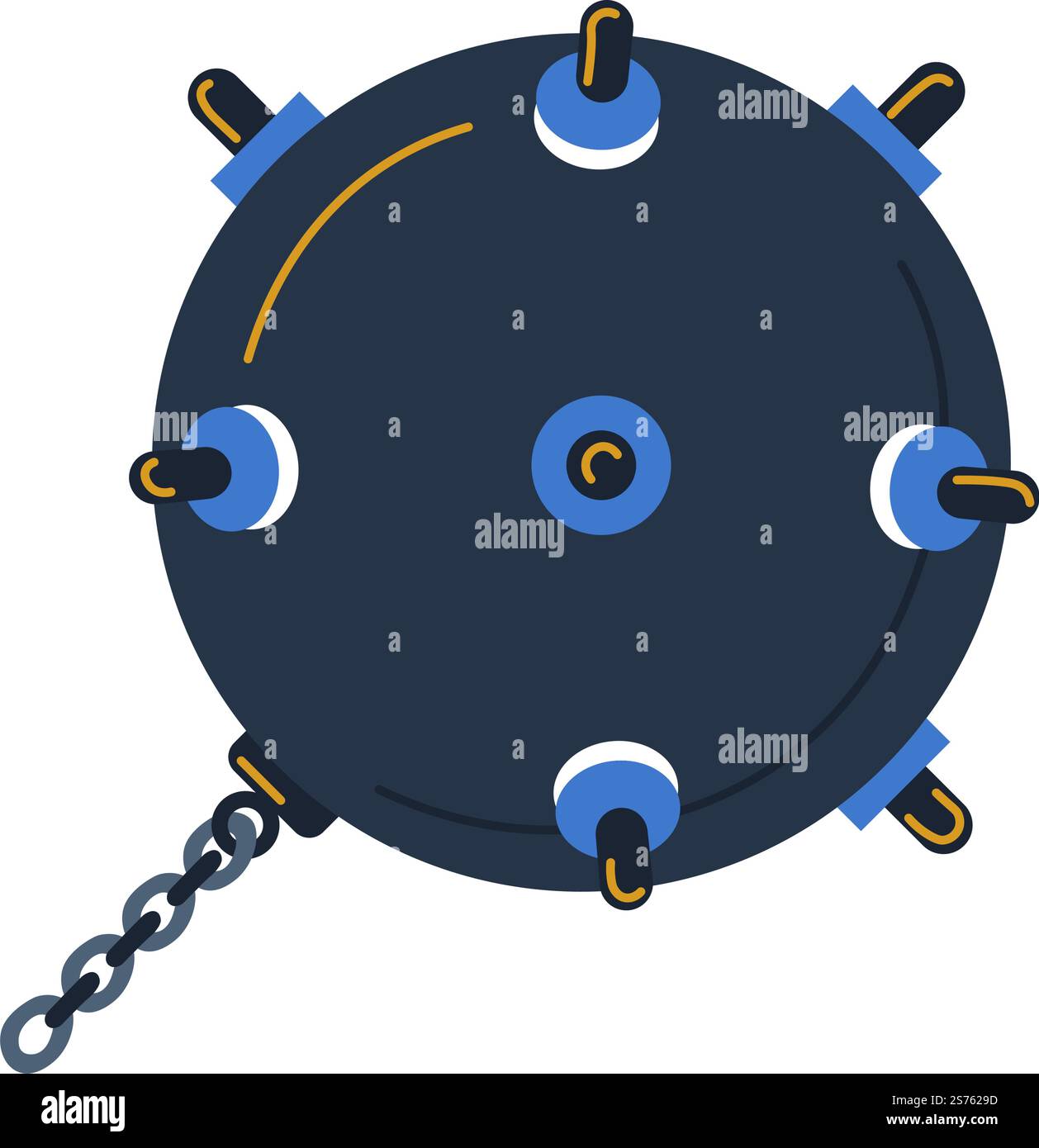 Small bomb thrown by hand or launched mechanically, grenade with shell ...