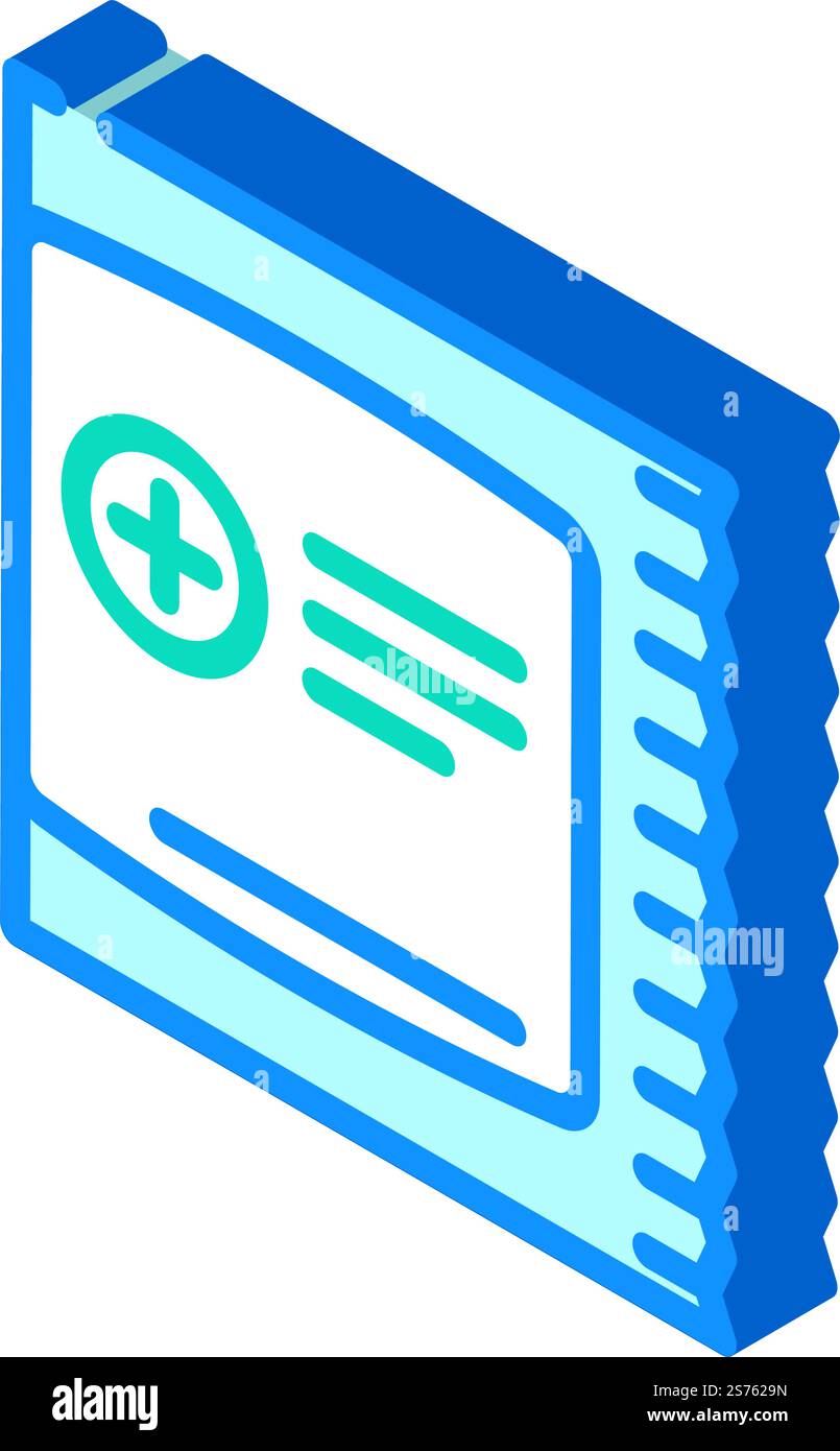 antiseptic wipe first aid isometric icon vector. antiseptic wipe first ...