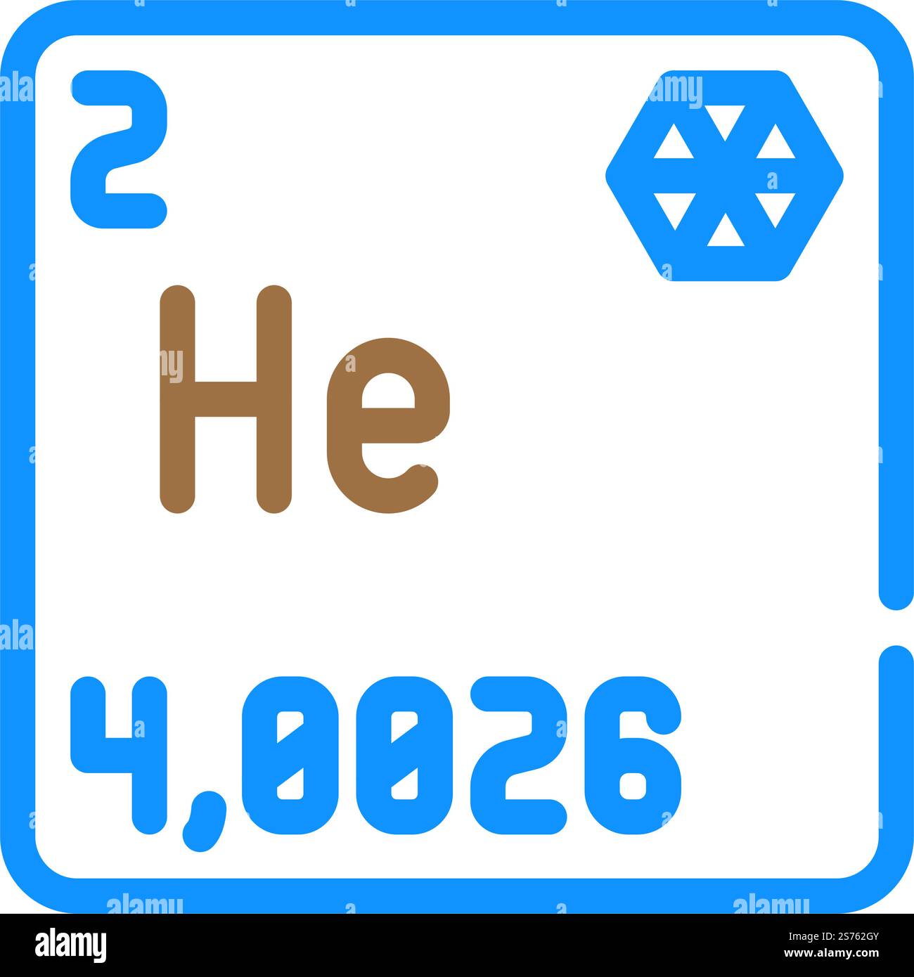 helium chemical element color icon vector. helium chemical element sign. isolated symbol ...