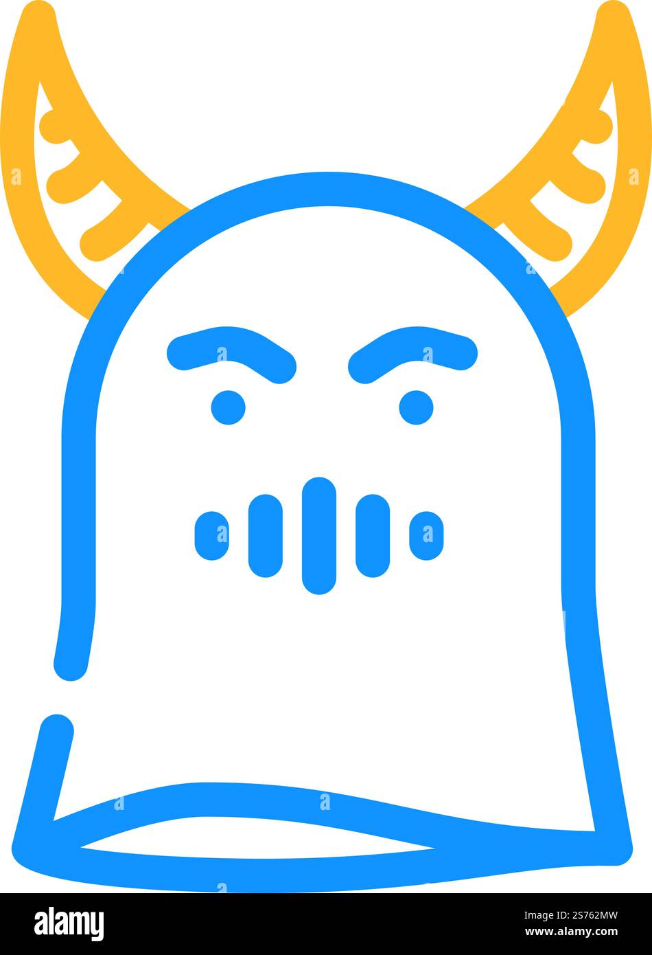 demon ghost color icon vector. demon ghost sign. isolated symbol ...