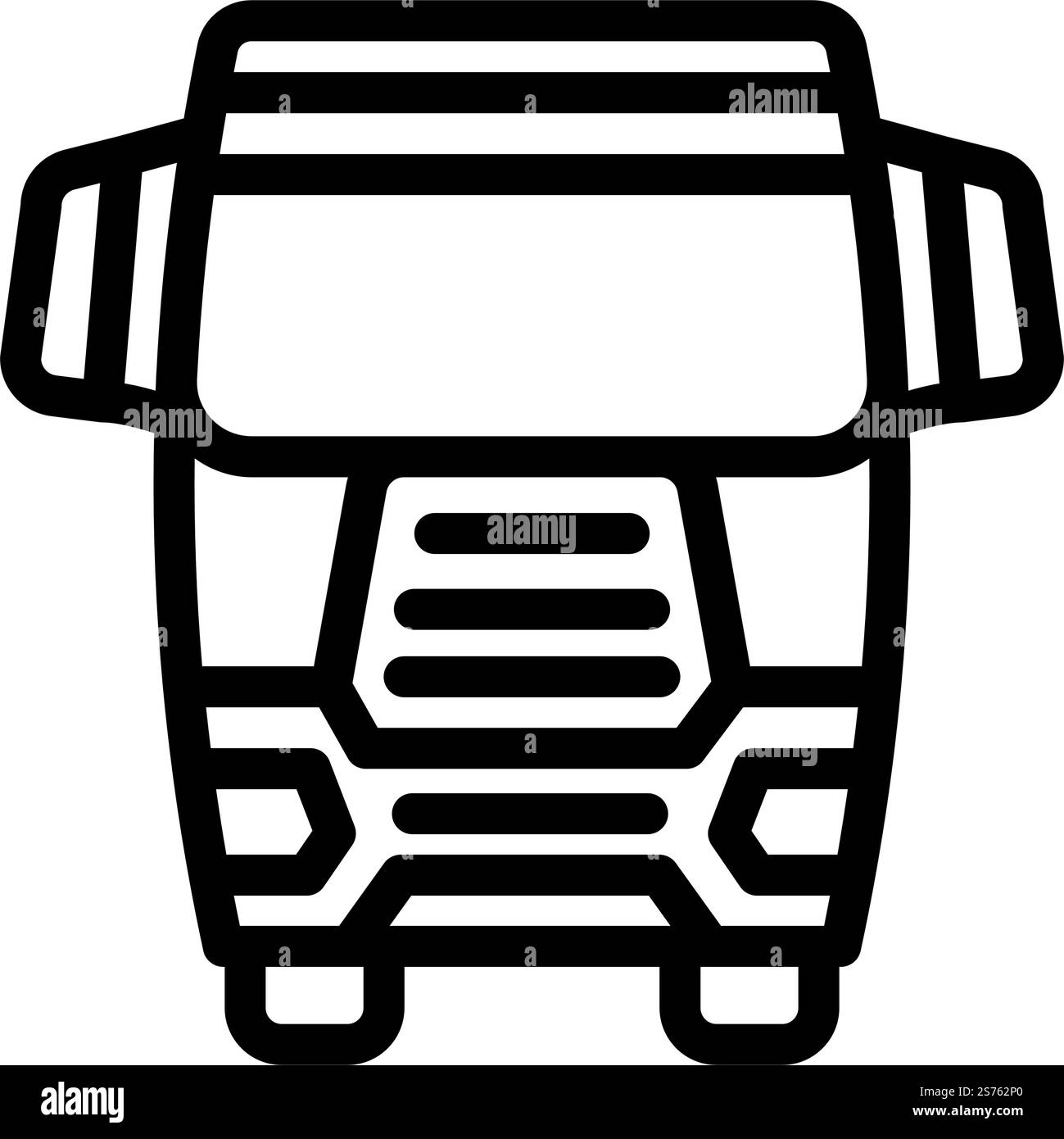 truck transport vehicle line icon vector. truck transport vehicle sign ...