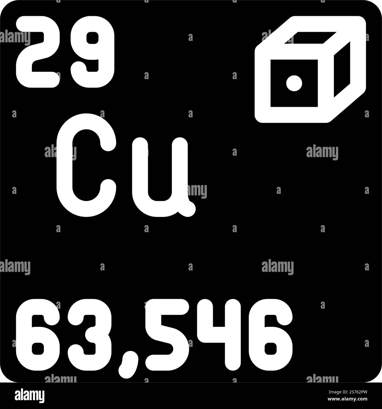 copper chemical element glyph icon vector. copper chemical element sign ...