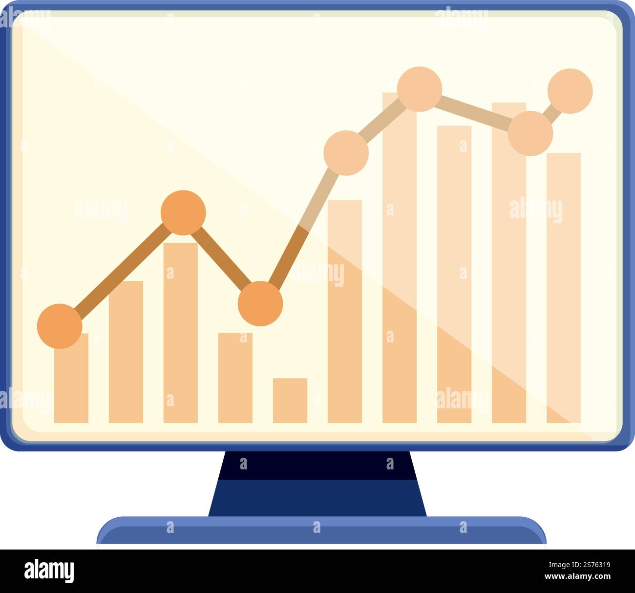 Trade online graph icon cartoon vector. School education. People worker ...