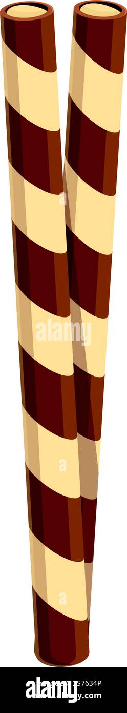 Wafer roll icon cartoon vector. Biscuit stick. Tube bakery. Wafer roll ...