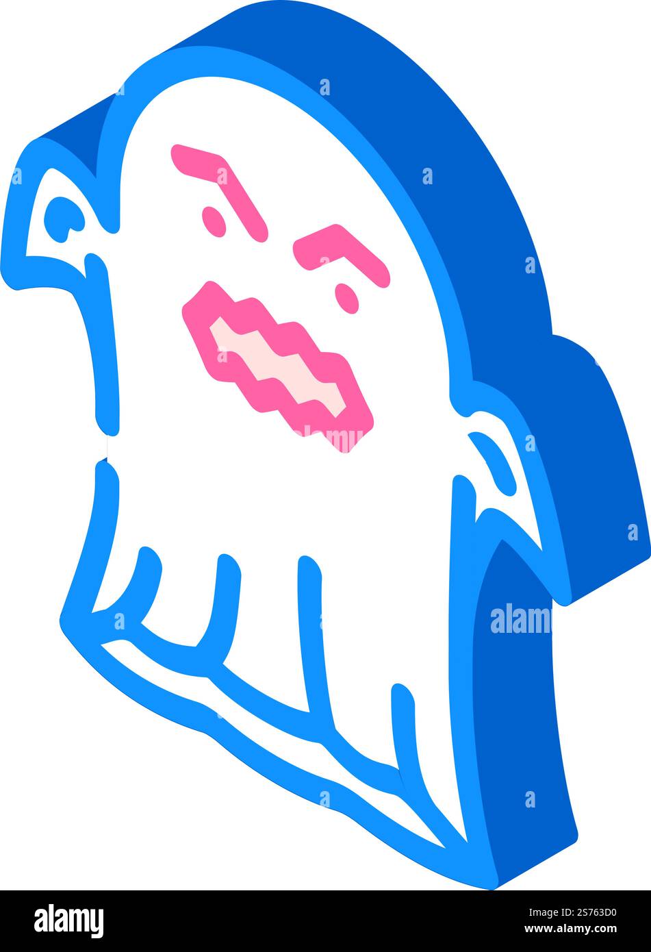 fear ghost isometric icon vector. fear ghost sign. isolated symbol ...