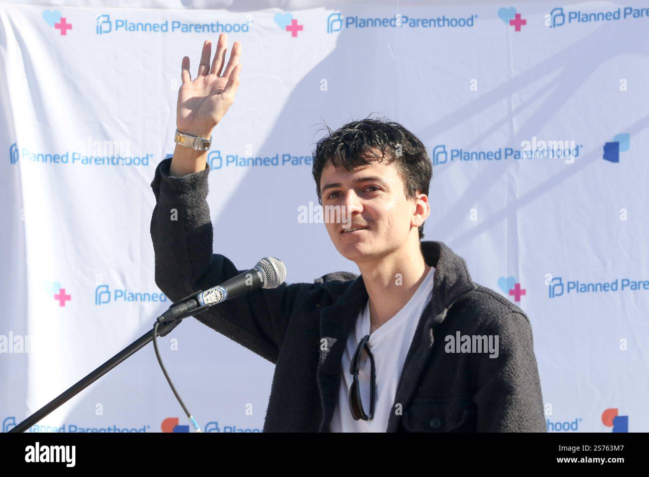 Phoenix, USA. 18th Jan, 2025. Markus Ceniceros from Men 4 Choice is one ...