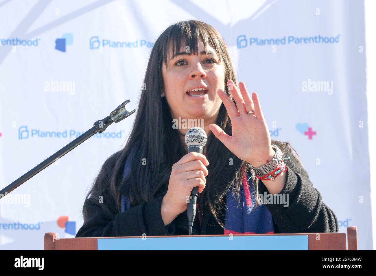 Phoenix, USA. 18th Jan, 2025. Erika Mach from Planned Parenthood ...