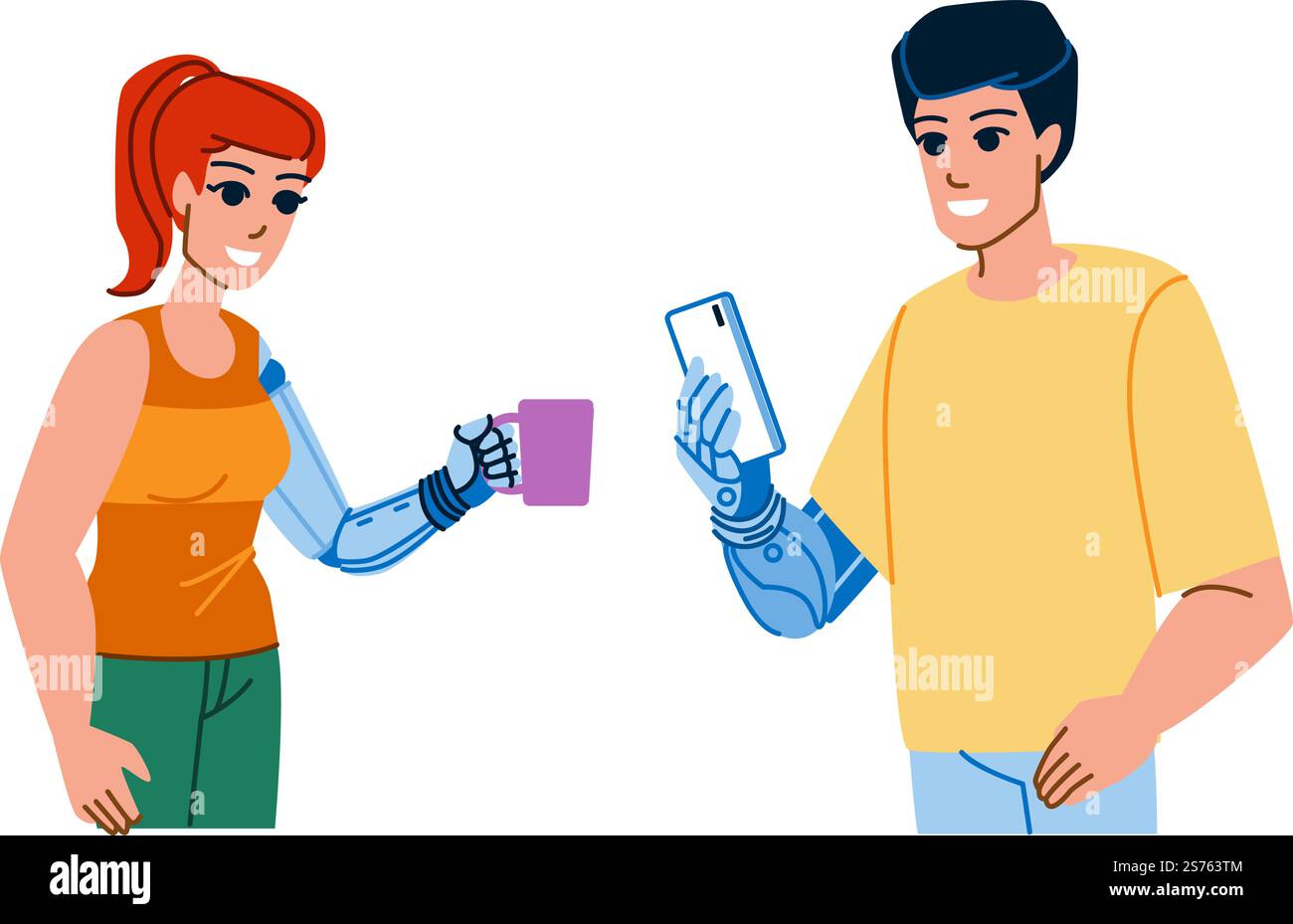 bionic arm vector. arm, technology, artificial, bionic, hand, cyborg ...