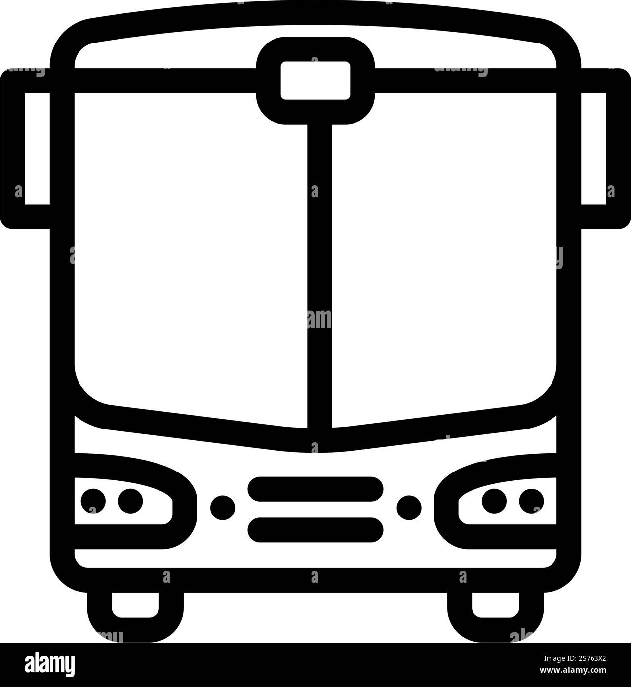 bus transport vehicle line icon vector. bus transport vehicle sign ...