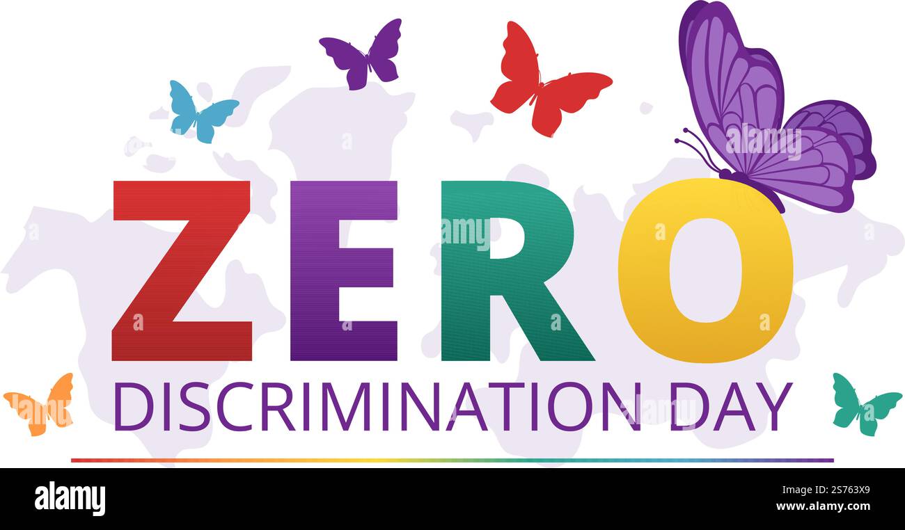 Zero Discrimination Day Illustration with Different People and ...
