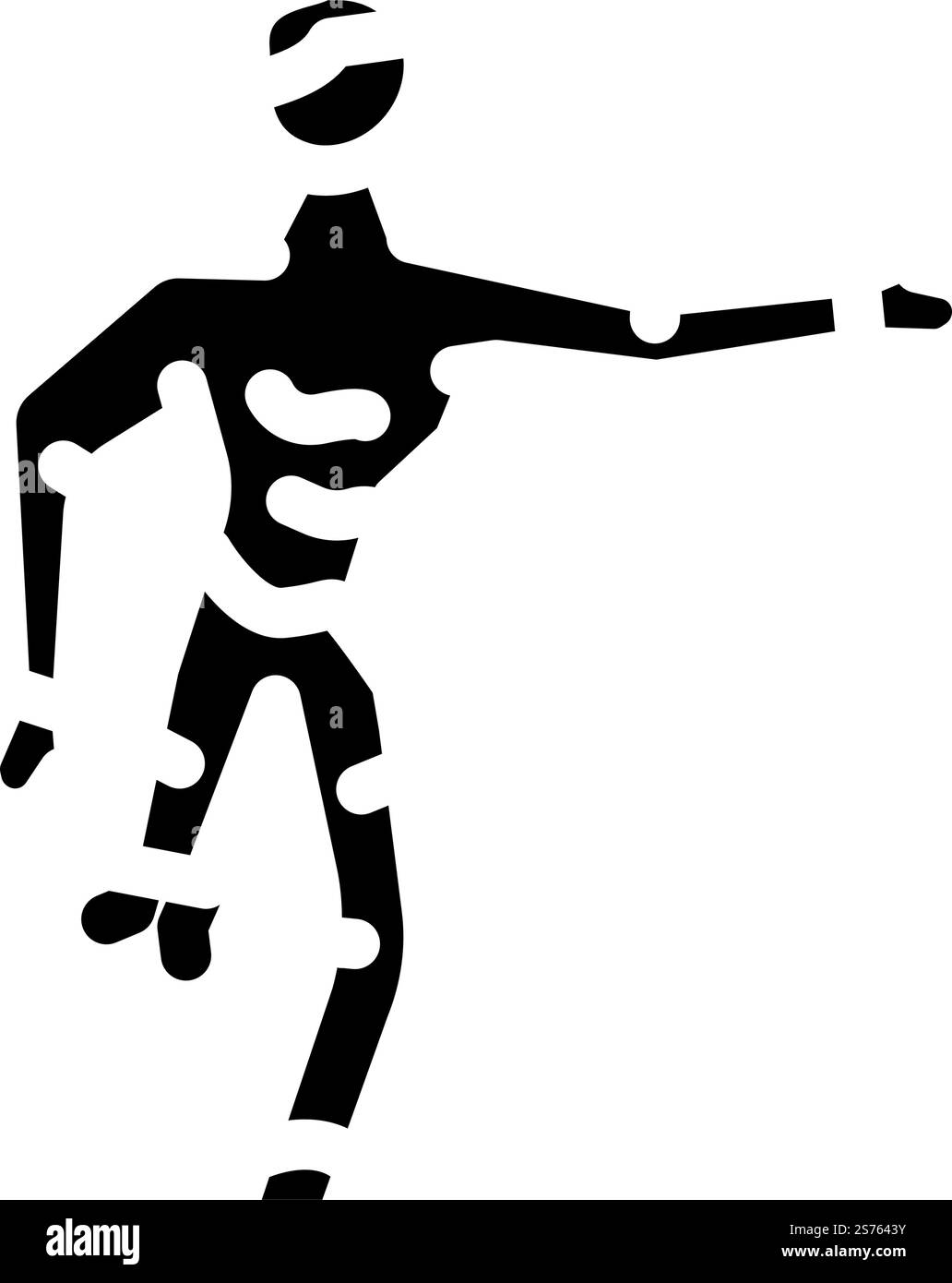 evil zombie glyph icon vector. evil zombie sign. isolated symbol ...