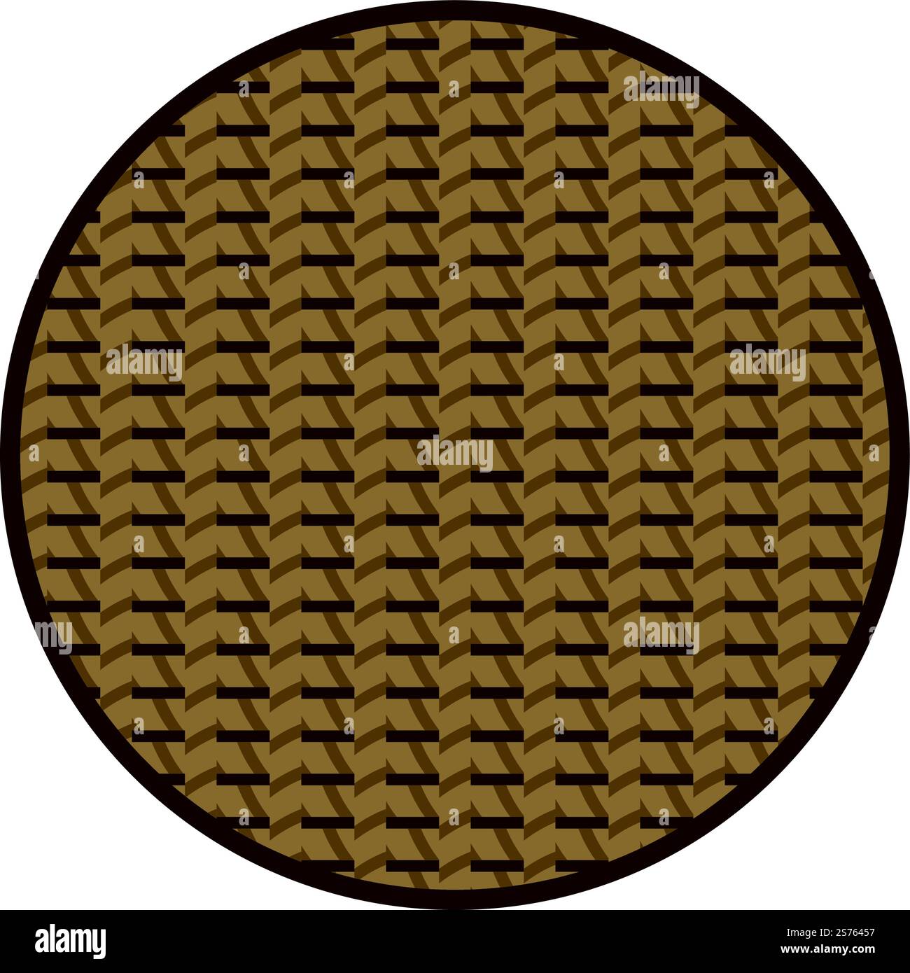 Circle rope icon cartoon vector. Natural jute. Knot braid. Circle rope ...