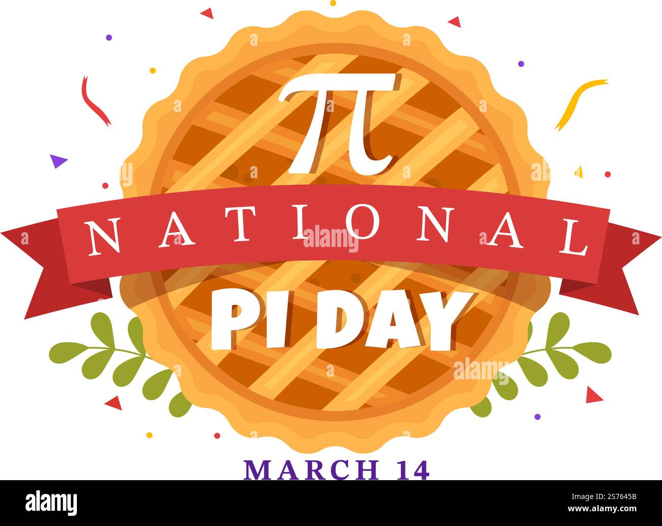 World Pi Day Illustration with Mathematical Constants, Greek Letters or ...