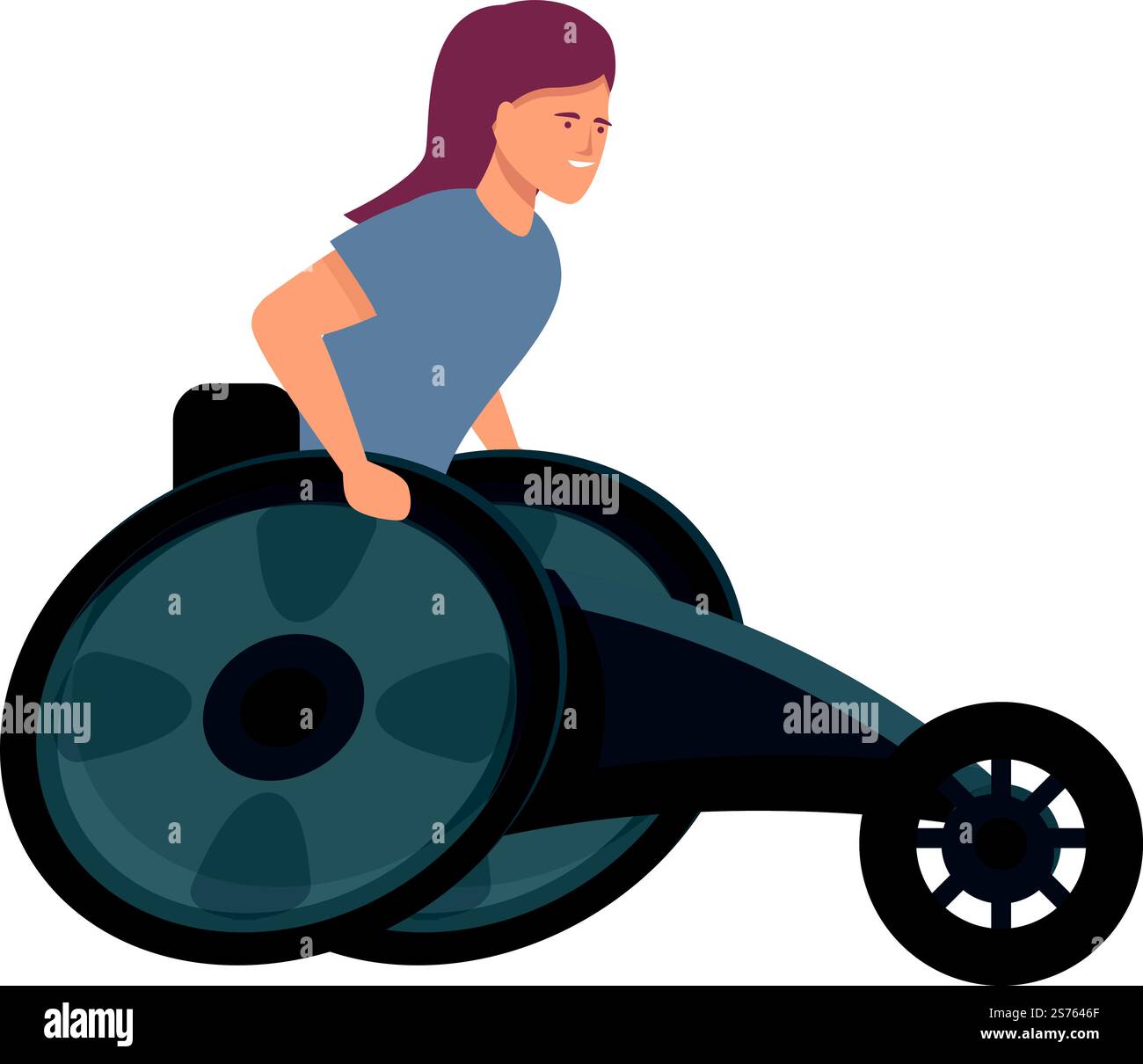 Speed wheelchair icon cartoon vector. Disabled sport. Training exercise ...