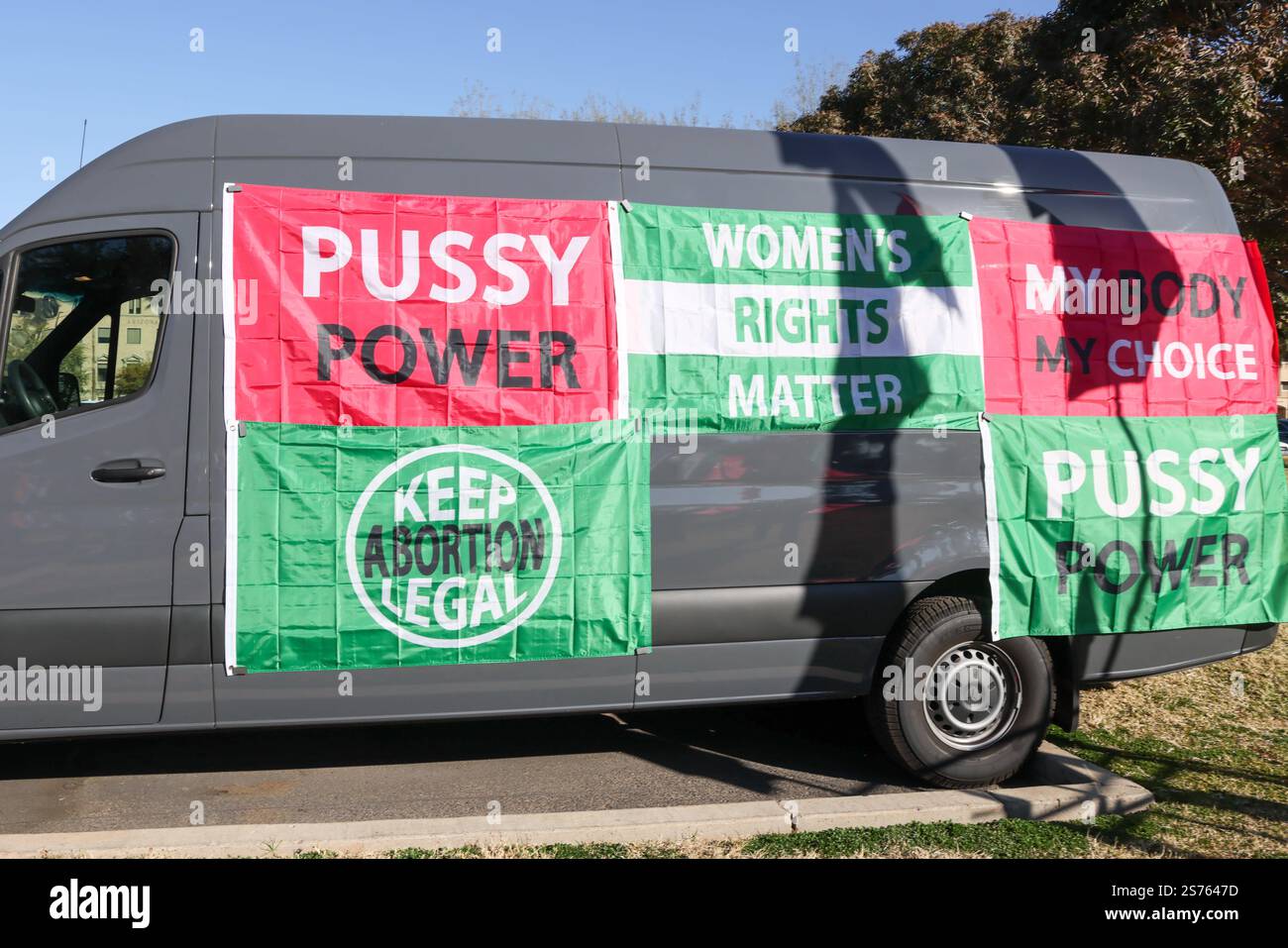 Van covered with flags hi-res stock photography and images - Alamy