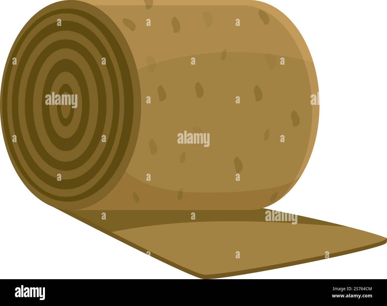 Jute roll icon cartoon vector. Knot cord. Decoration sea. Jute roll ...