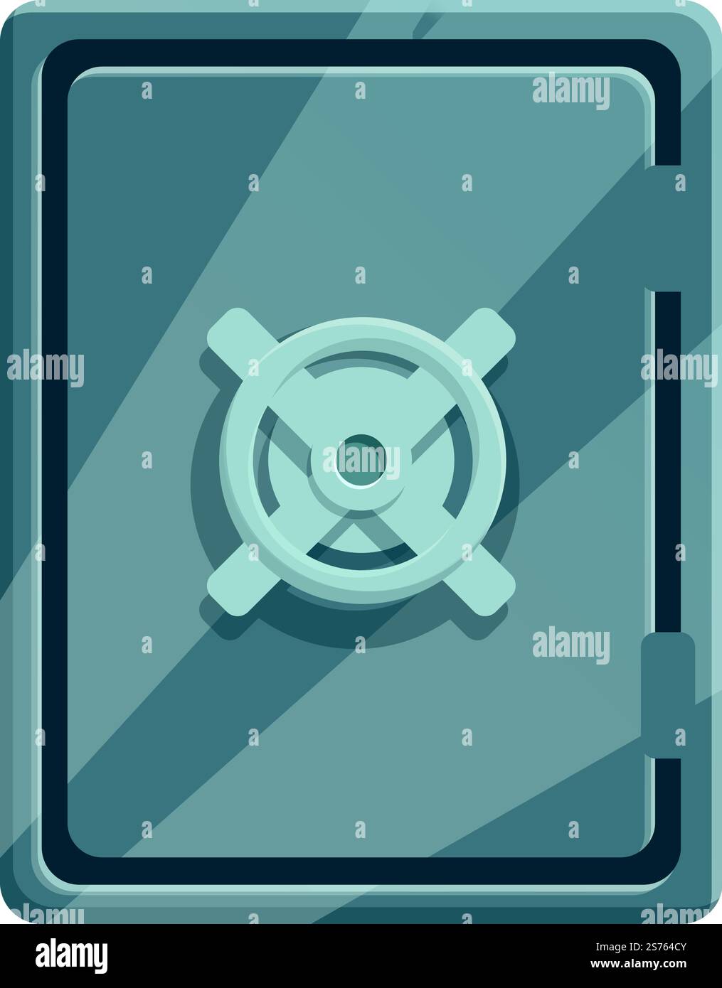 Steel box icon cartoon vector. Bank deposit. Money safety. Steel box ...