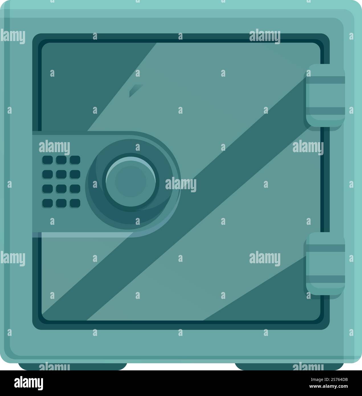 Personal deposit box icon cartoon vector. Bank safe. Steel security. Personal deposit box icon ...