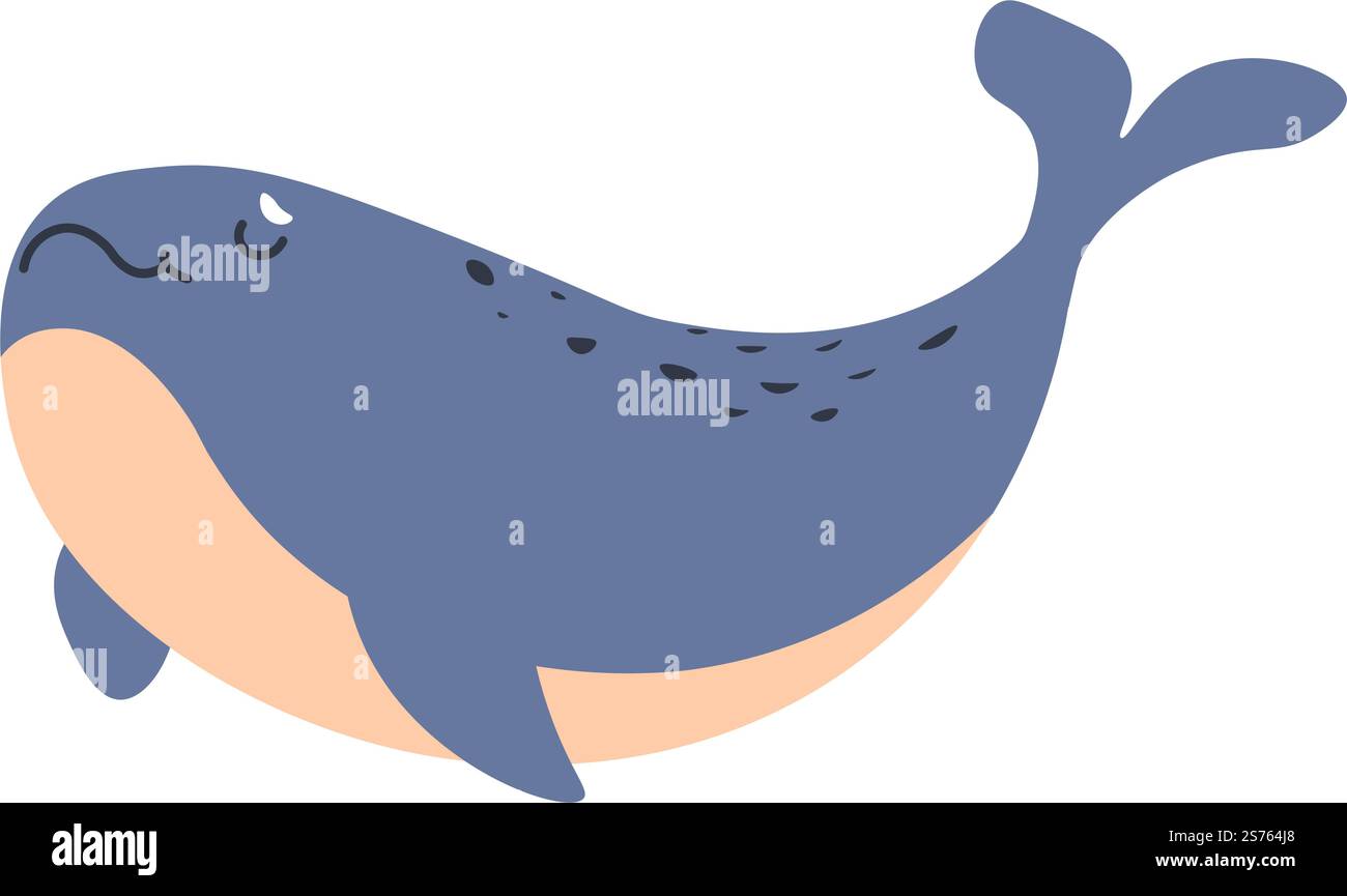 Portrait of whale, marine mammal dwelling under water. Cetacean aquatic ...