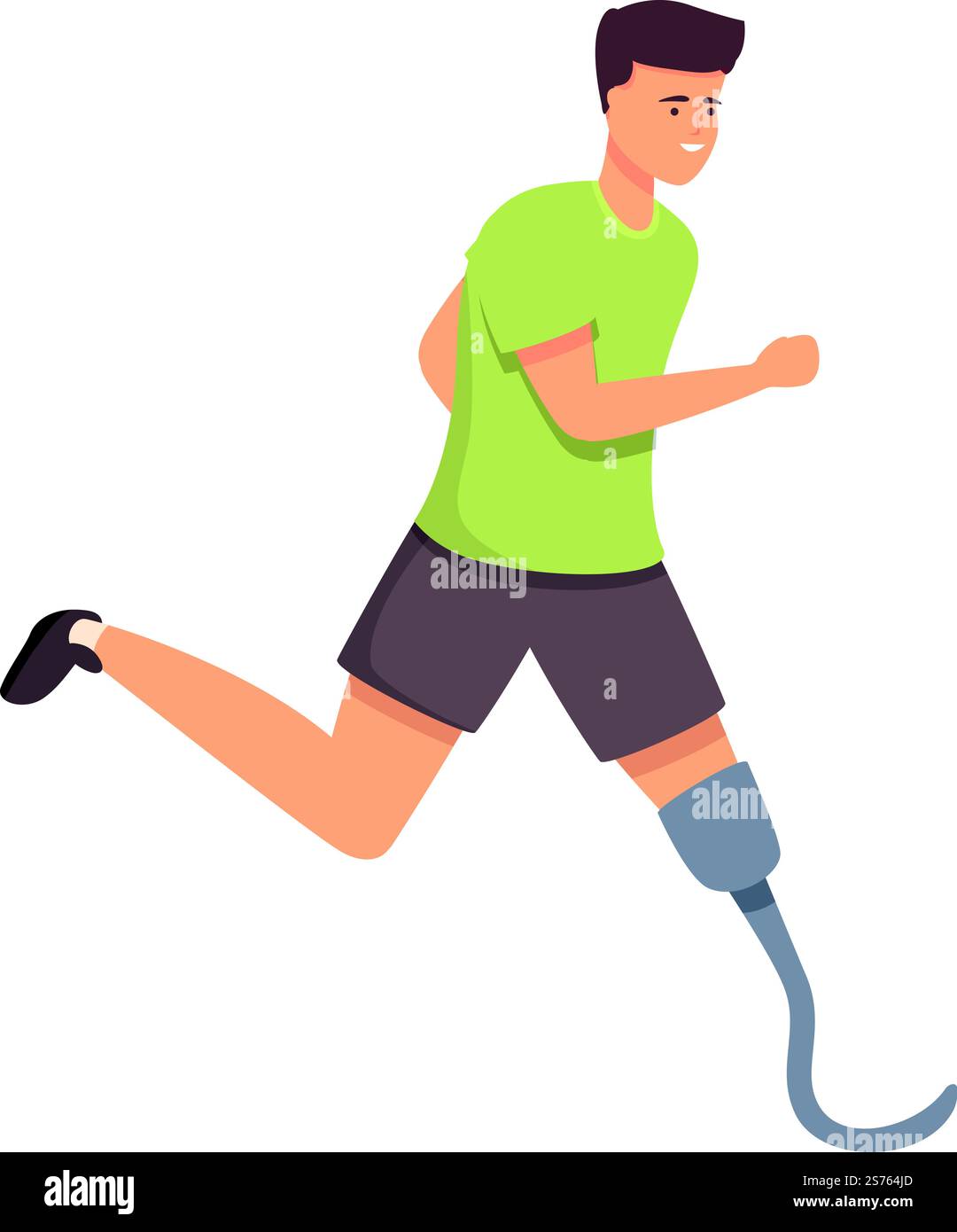 Disabled running sport icon cartoon vector. Training life. Training ...