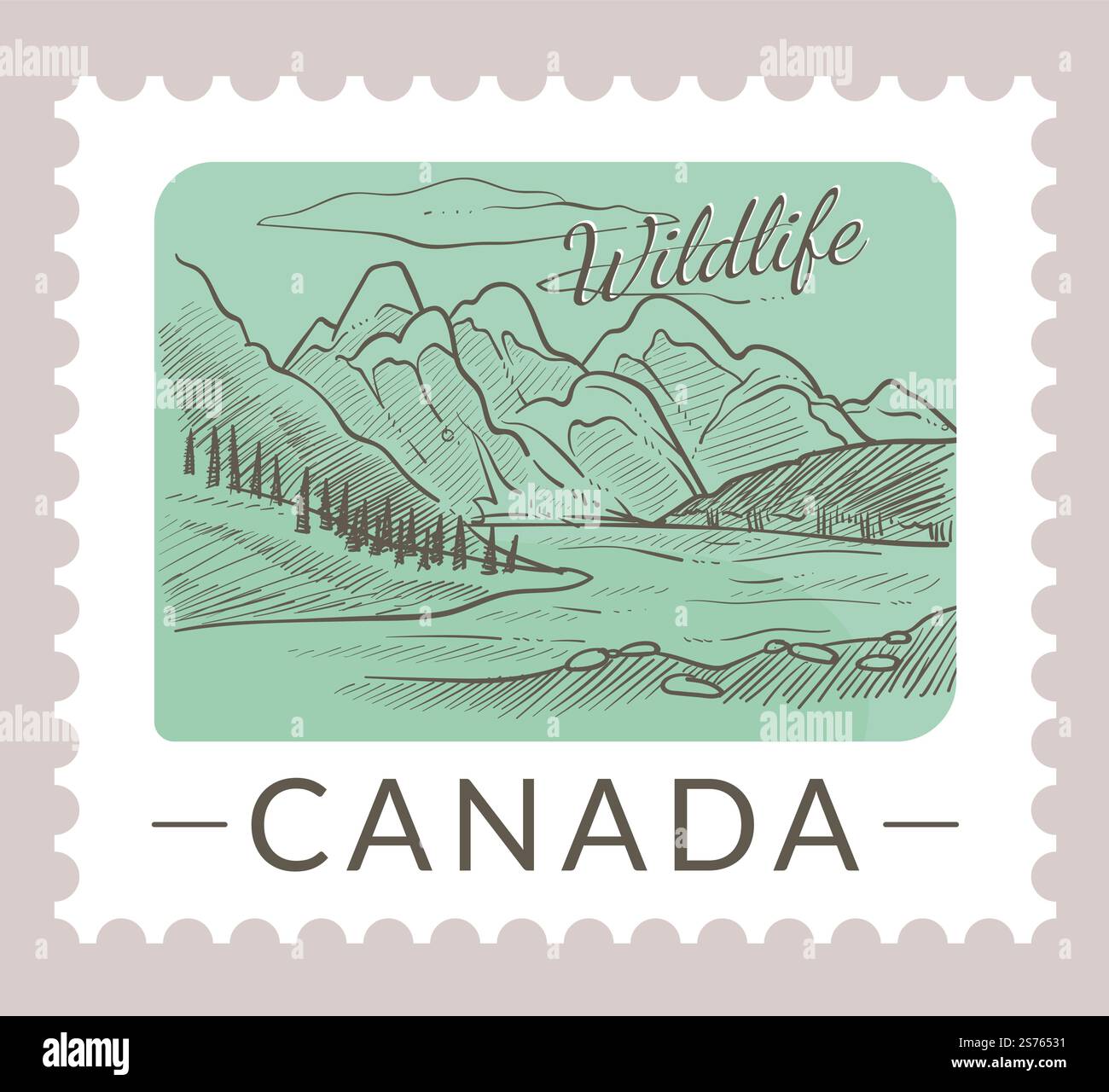 Canadian landscapes Stock Vector Images - Alamy