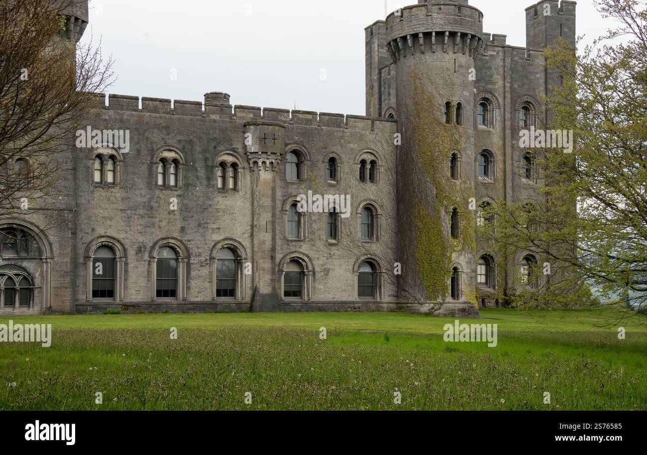 A view of Penrhyn Castle, an extensive medieval country house in ...