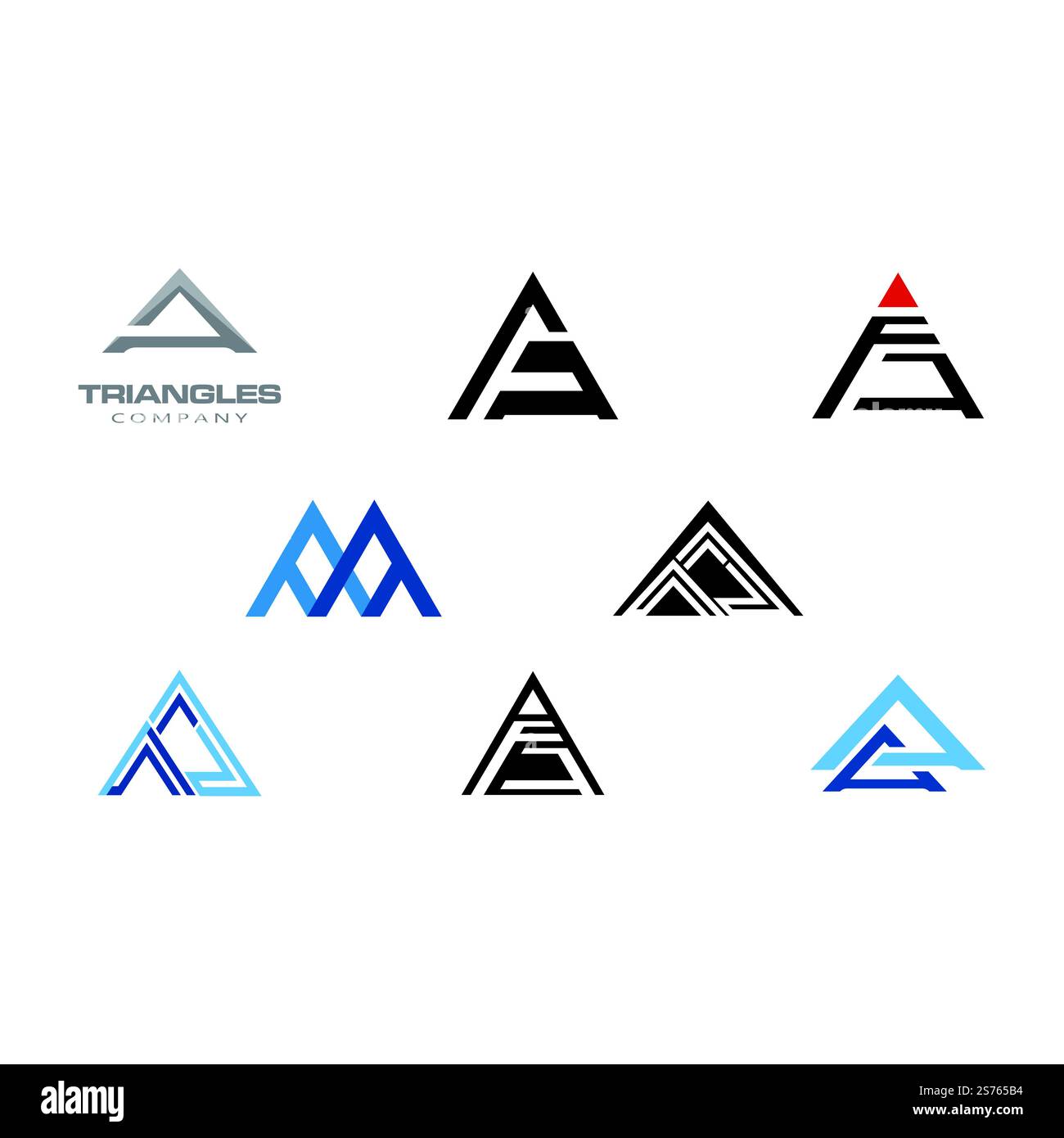 Futuristic Triangle Chain logo design inspiration Stock Vector Image ...