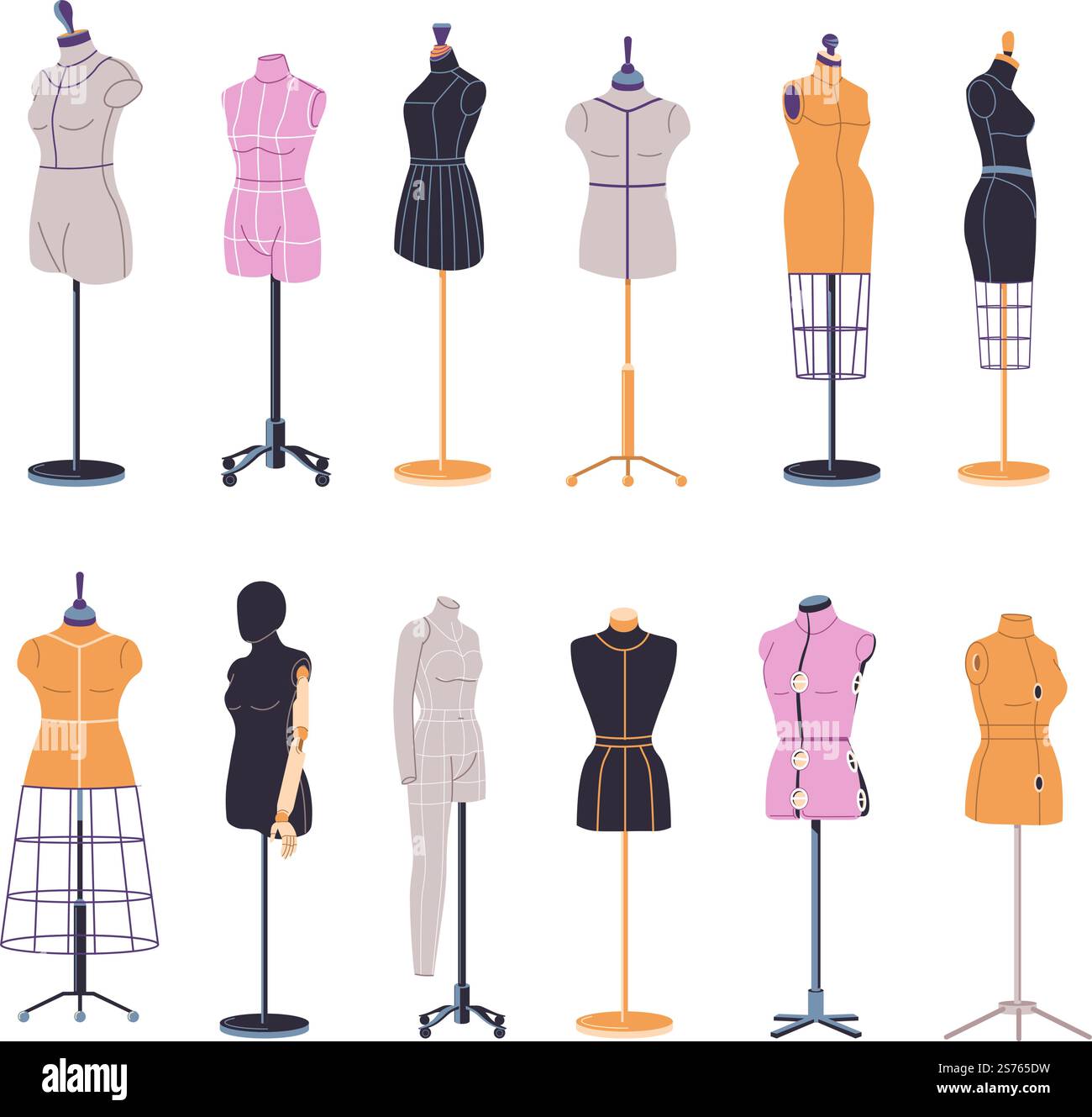 Fashion clothes shop or store presentation, isolated dummy and ...