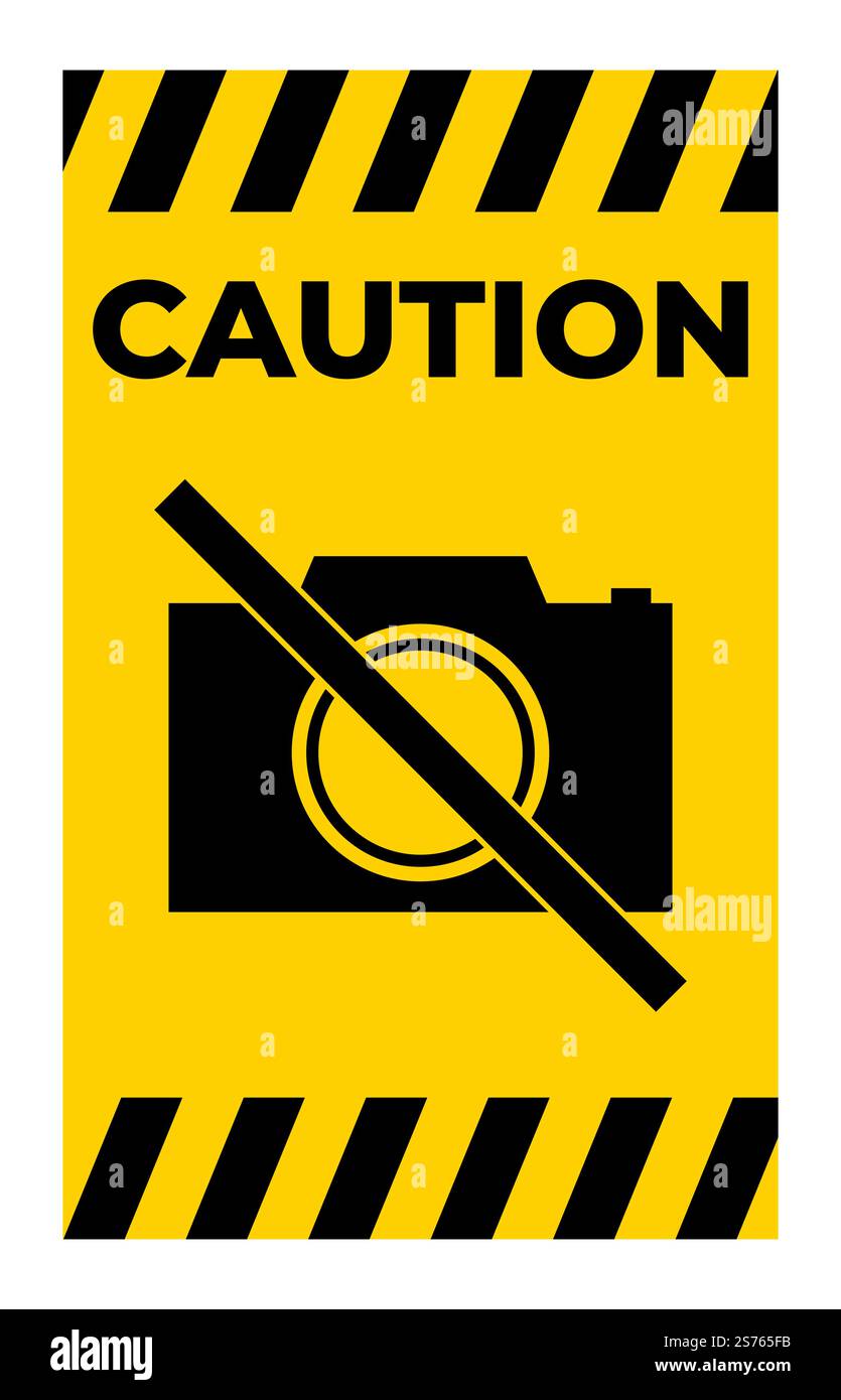 Camera Prohibited Sign On White Background Stock Vector Image & Art - Alamy