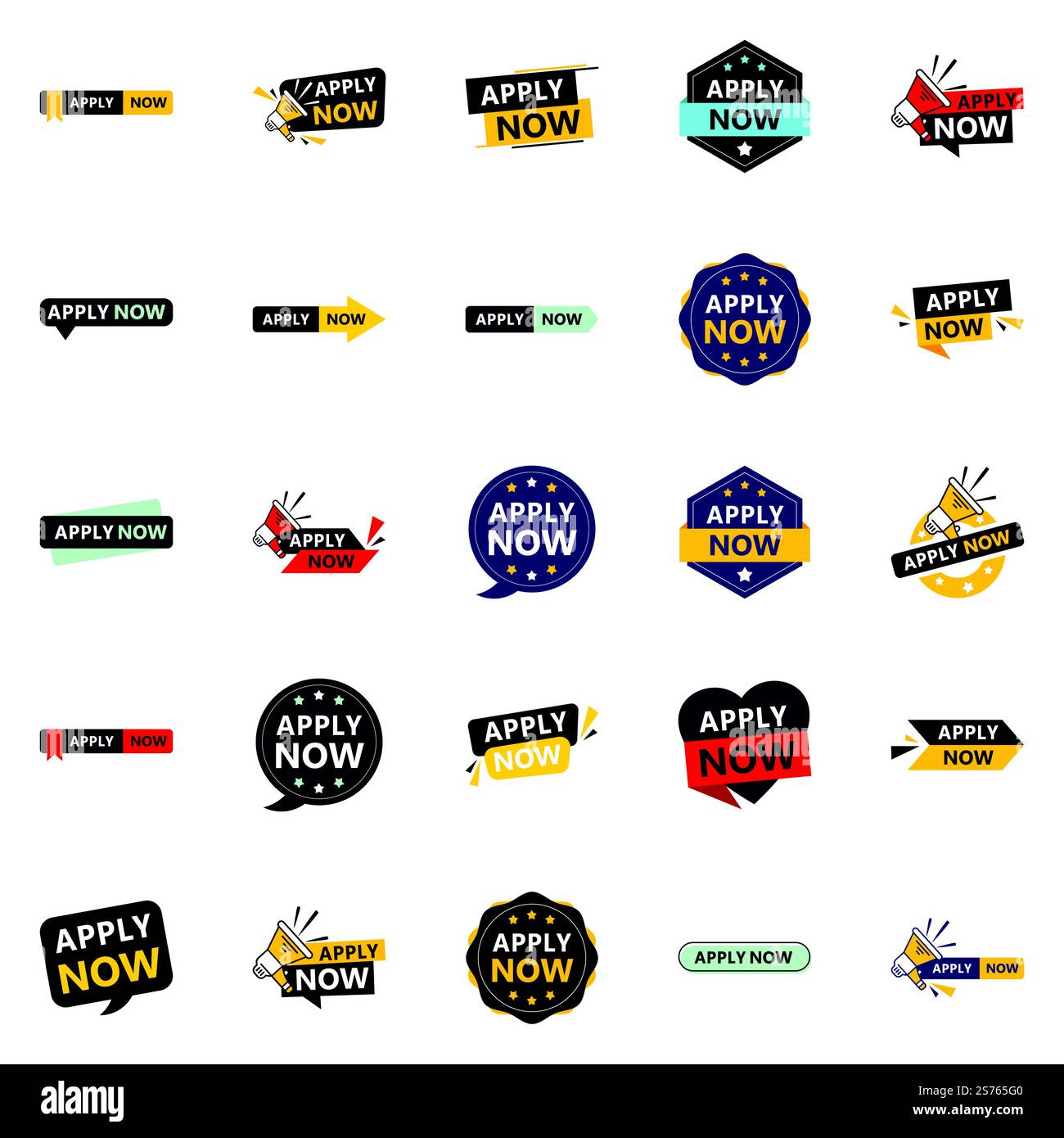 25 Impressive Apply Now Banners to Help You Stand Out Stock Vector ...