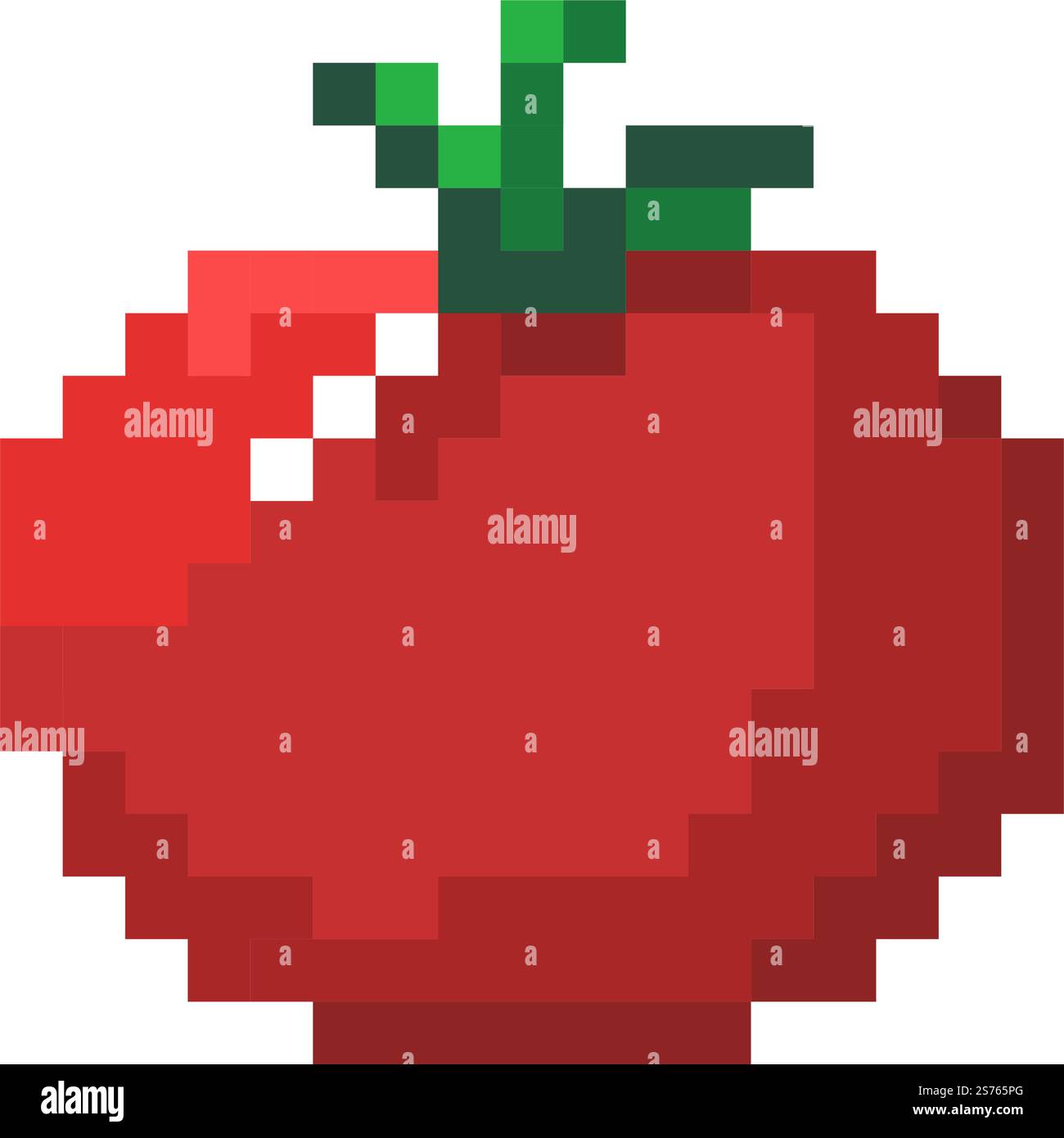 Tomato pixel art, sign of organic and natural products. Ripe veggies ...