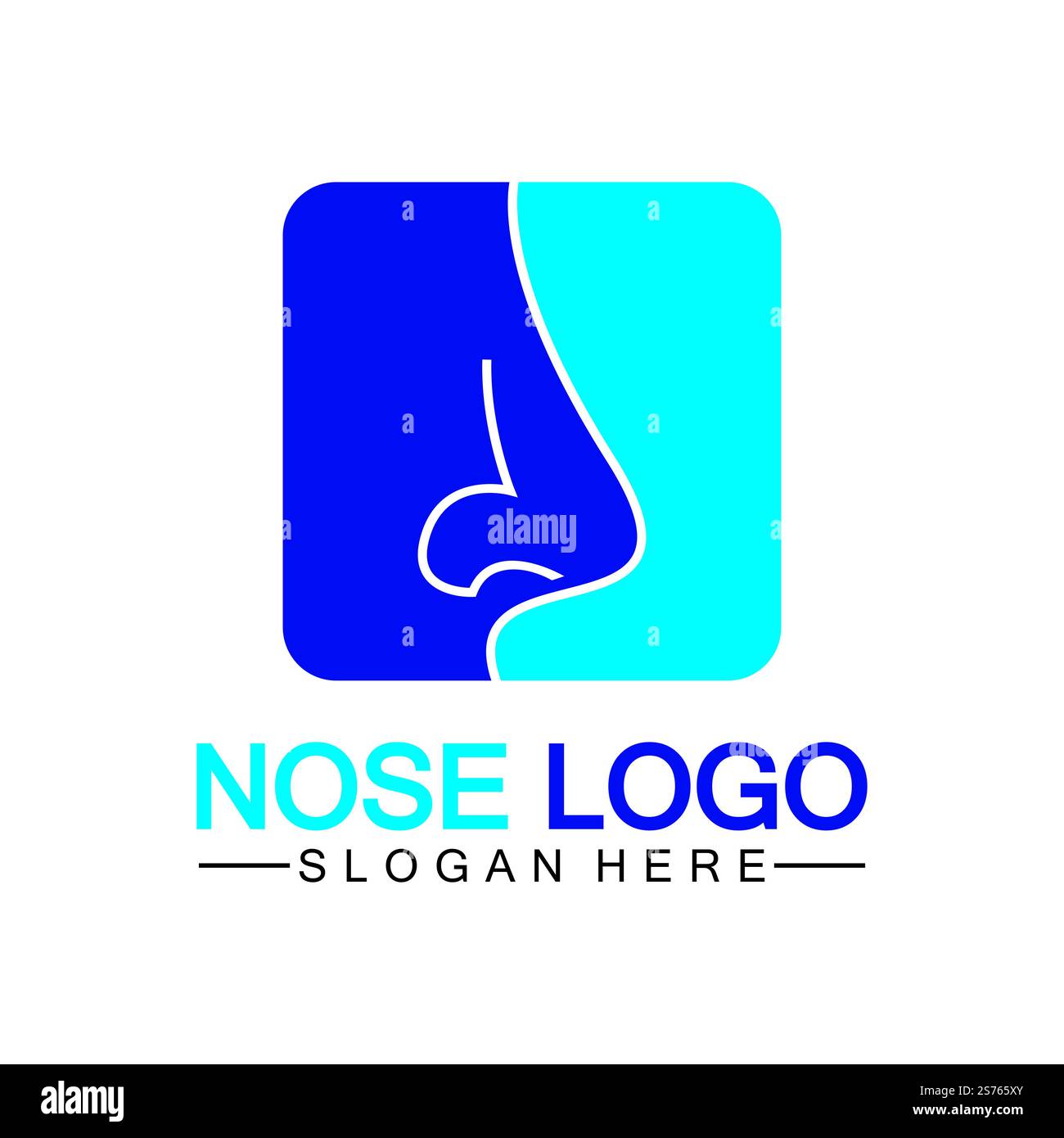Nose logo design vector template, Organs logo design concept, Icon ...