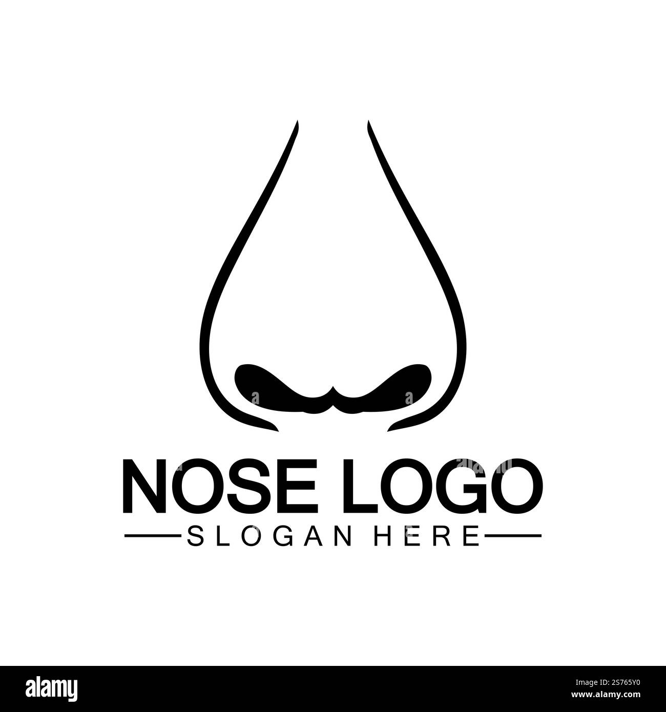 Nose logo design vector template, Organs logo design concept, Icon ...